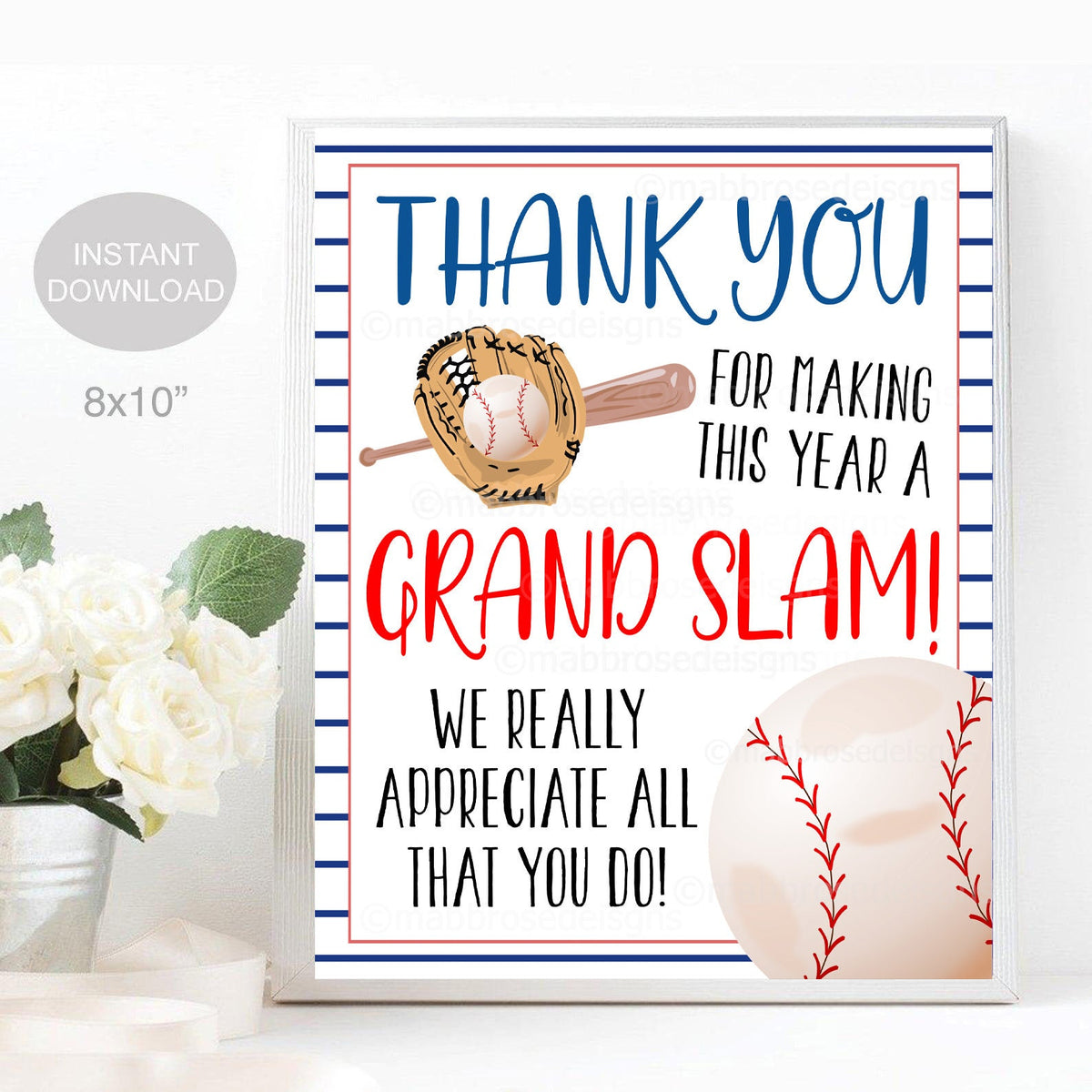 Baseball Teacher Appreciation Week Printable Sign — TidyLady Printables