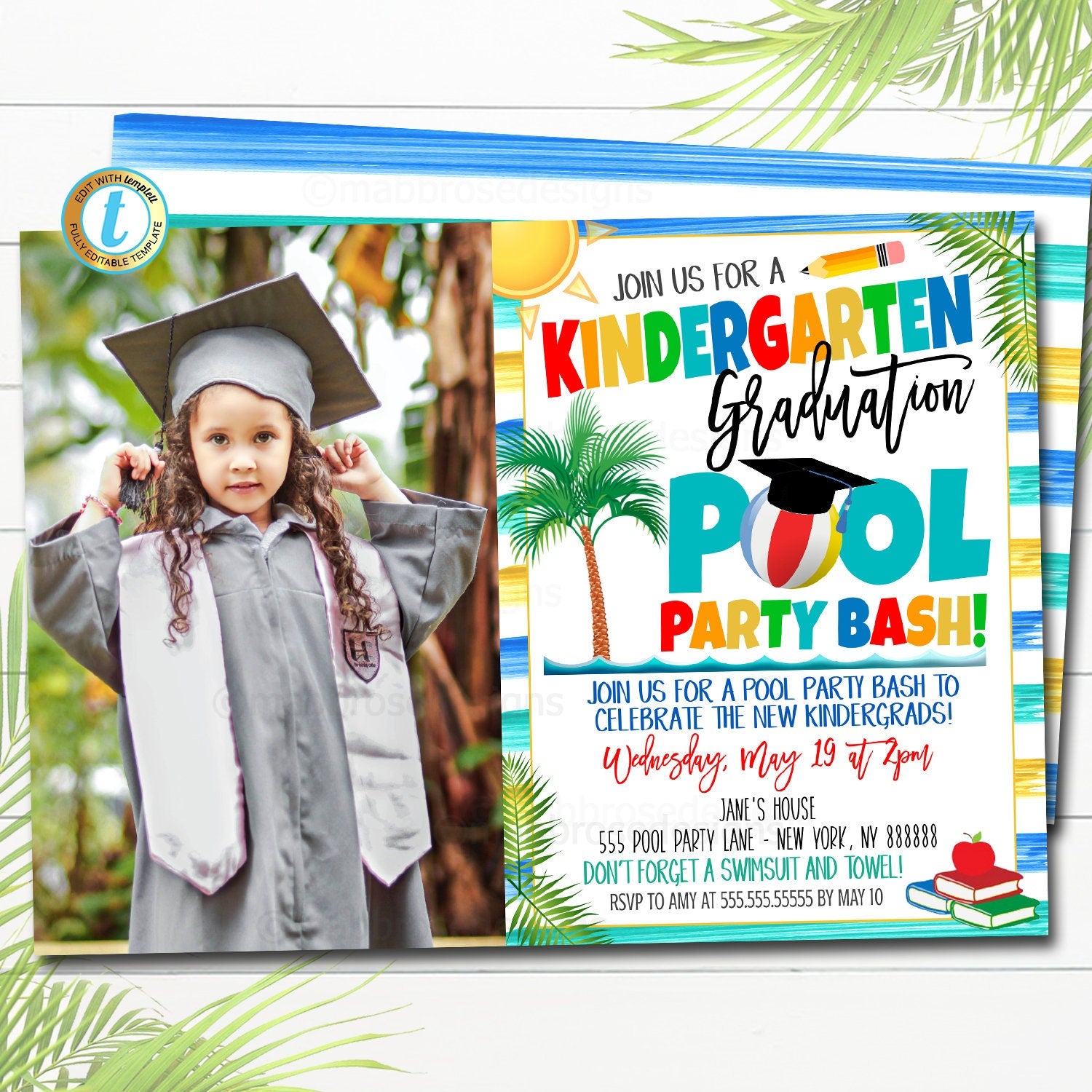 Graduation Pool Party Invitation Wording