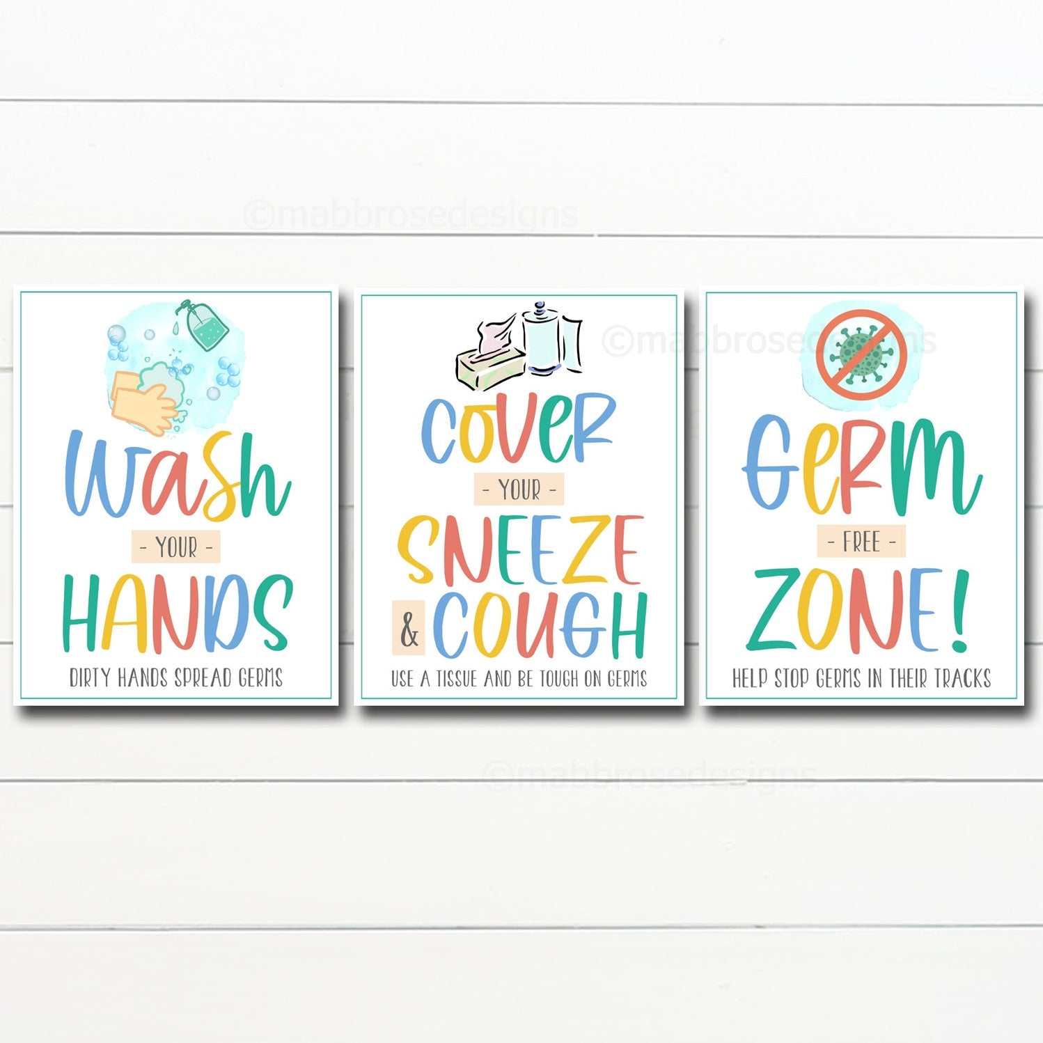 Health Room Office Posters, School Nurse Health Posters — TidyLady ...