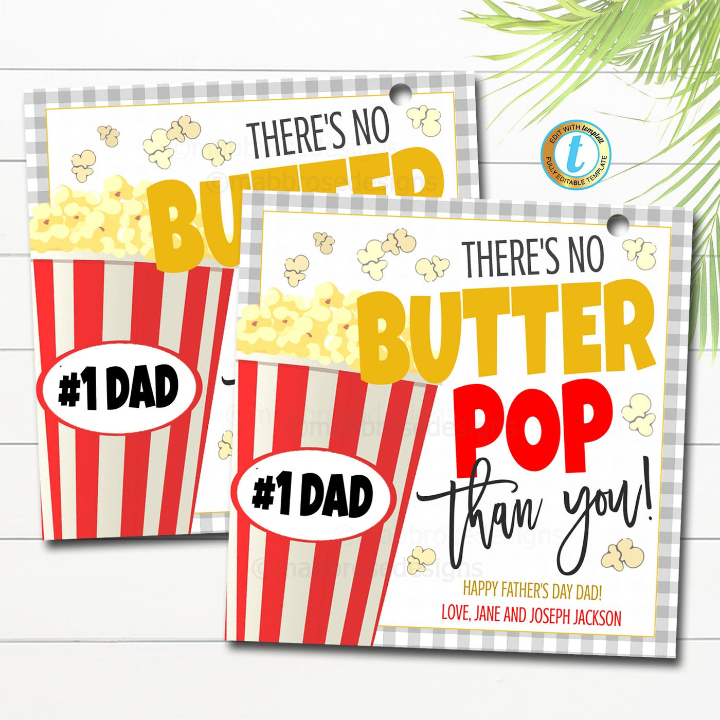 Fathers Day Popcorn Tag, Fathers Day Gift Tag, Popcorn Gift — TidyLady ...