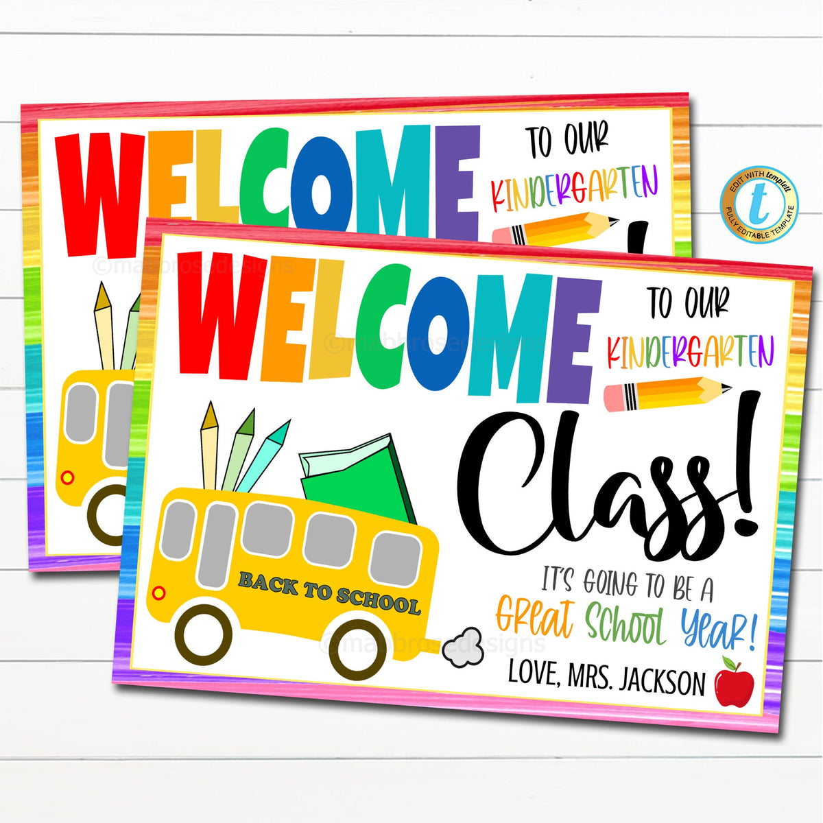 Back To School Teacher Postcard | Welcome to our Class — TidyLady ...