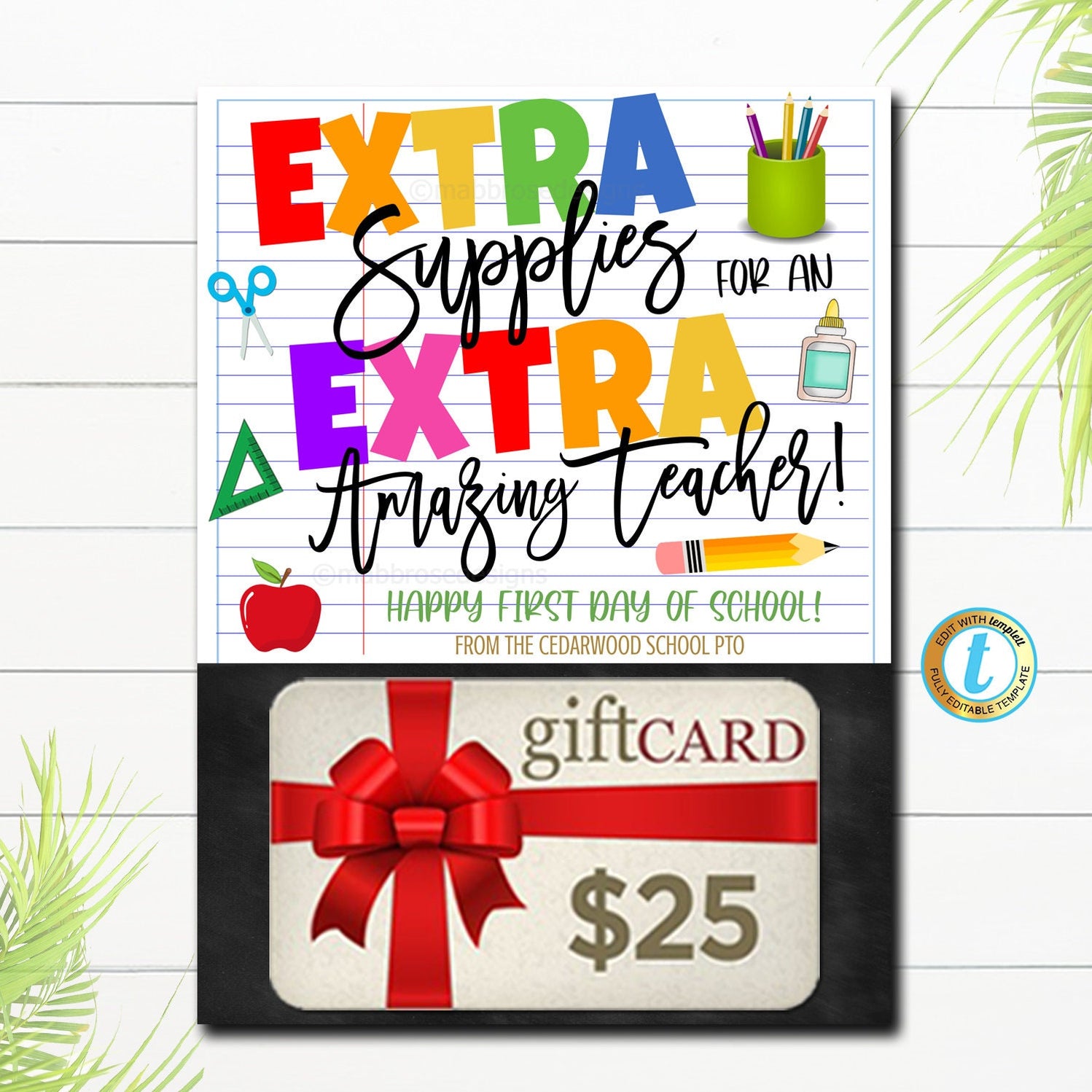 Back To School Printable Gift Card Holder | TidyLady Printables