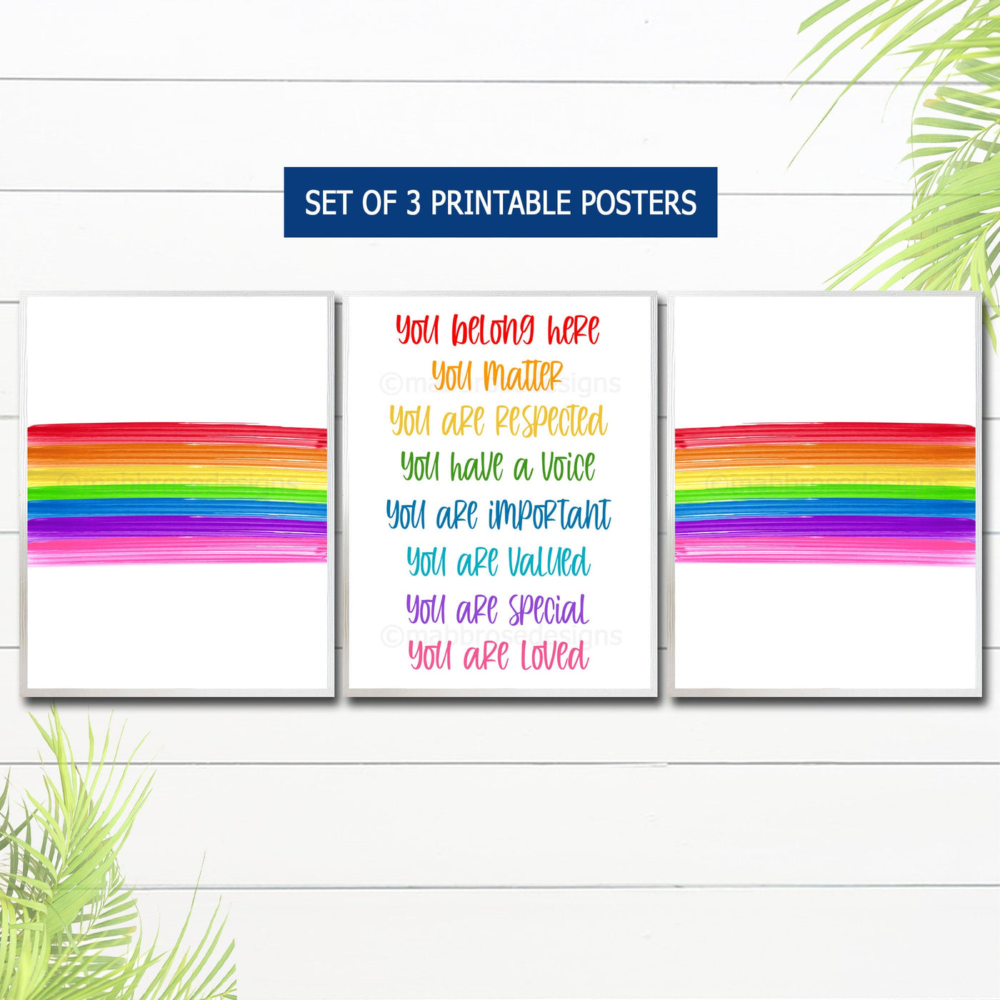 Pride Rainbow, Diversity Rainbow Poster, Inclusion Poster — TidyLady ...