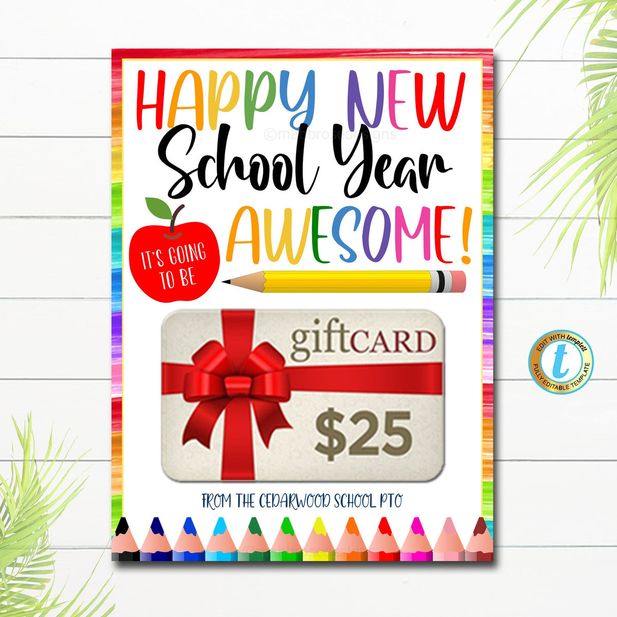 Back to School Gift Card Holder | Staff Teacher Appreciation Gift ...