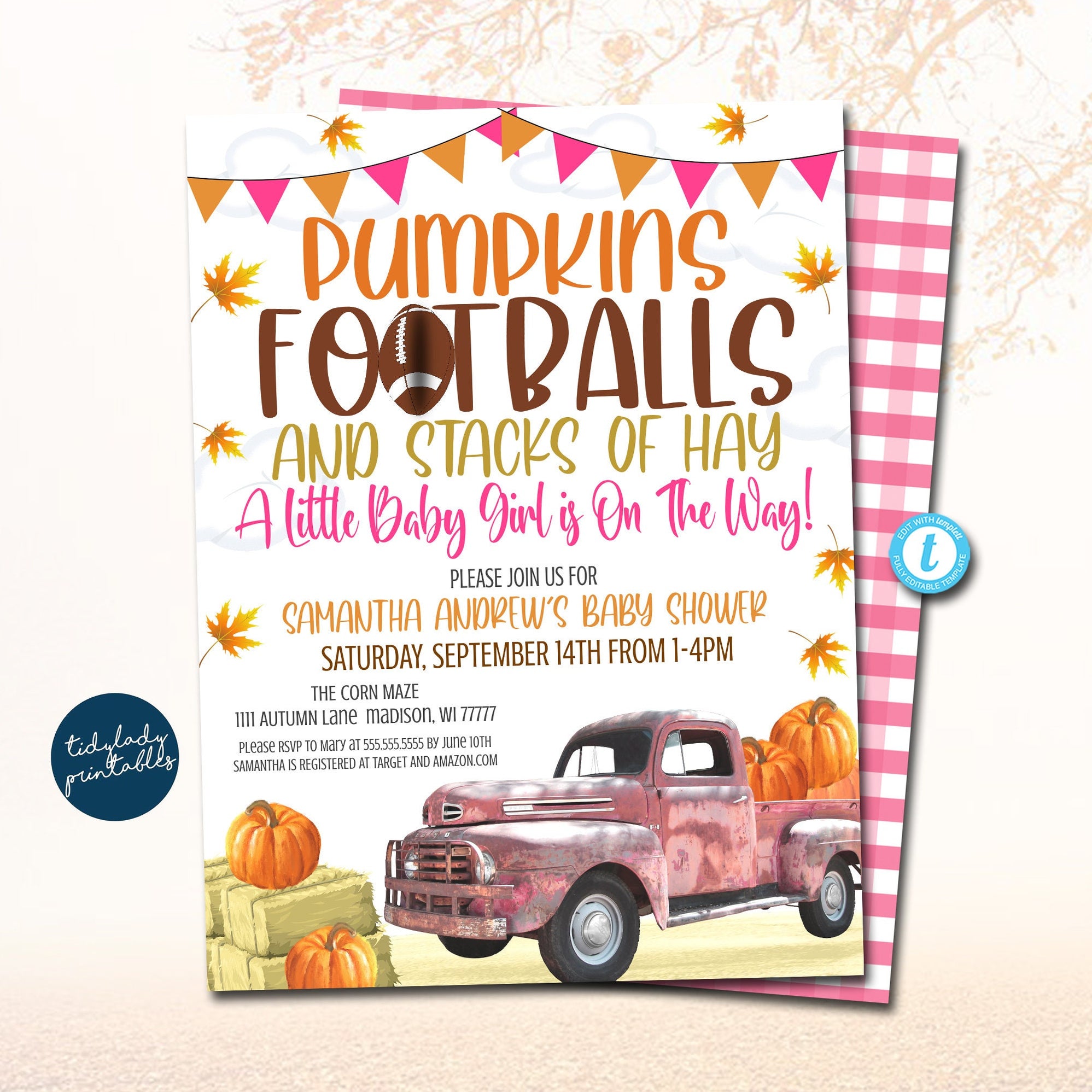 Fall Party Invitations | TidyLady Printables