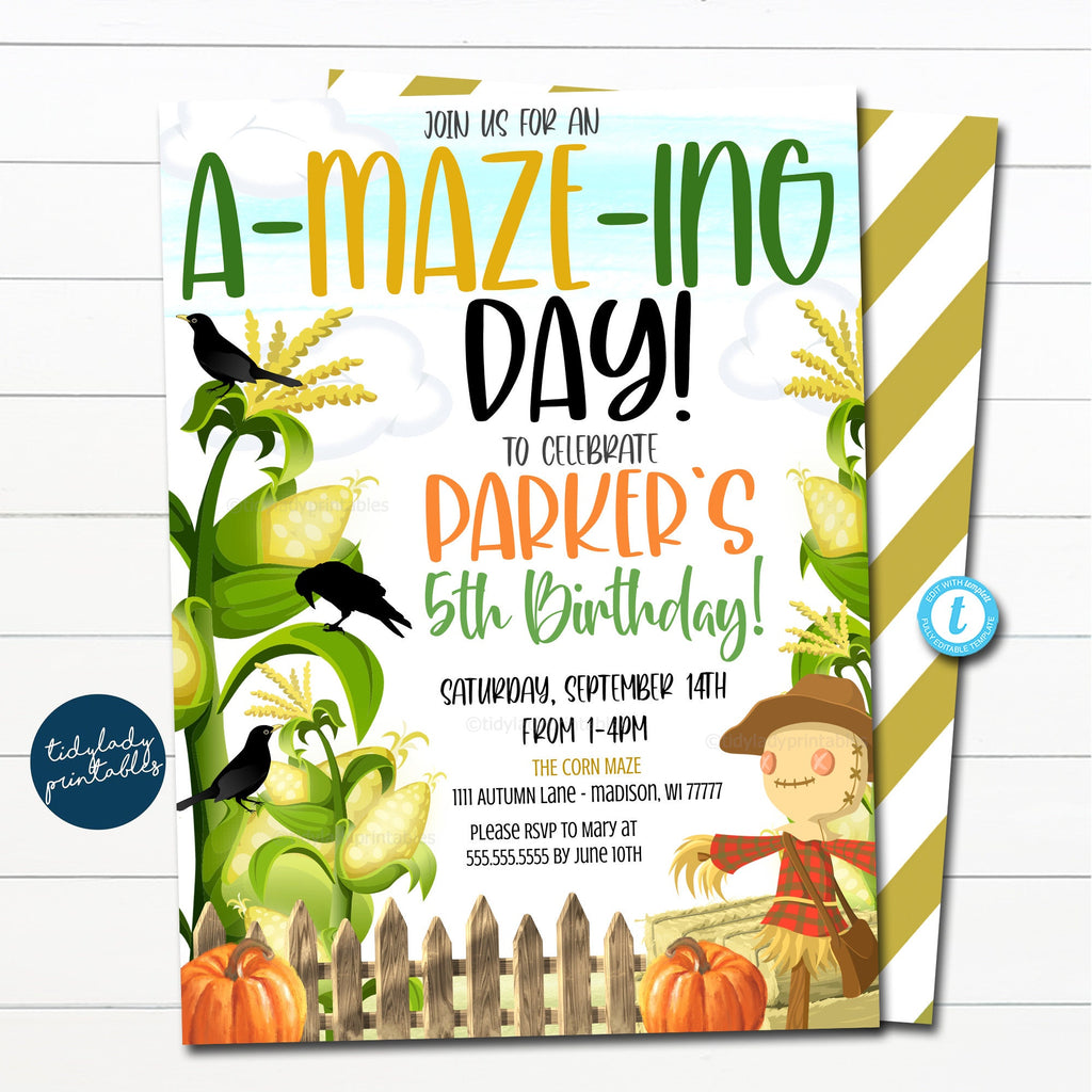 Fall Party Invitations | TidyLady Printables