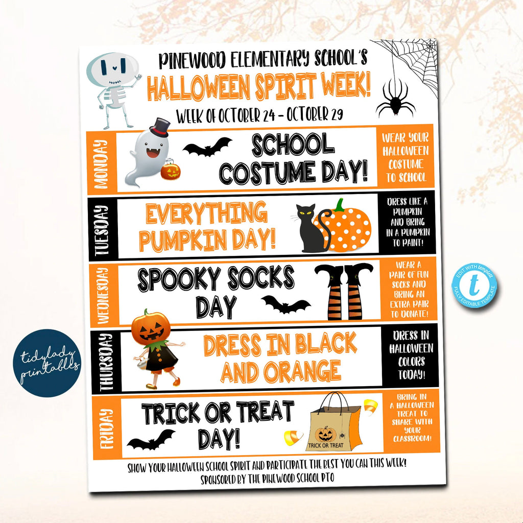 Spirit Week Ideas For Work Halloween