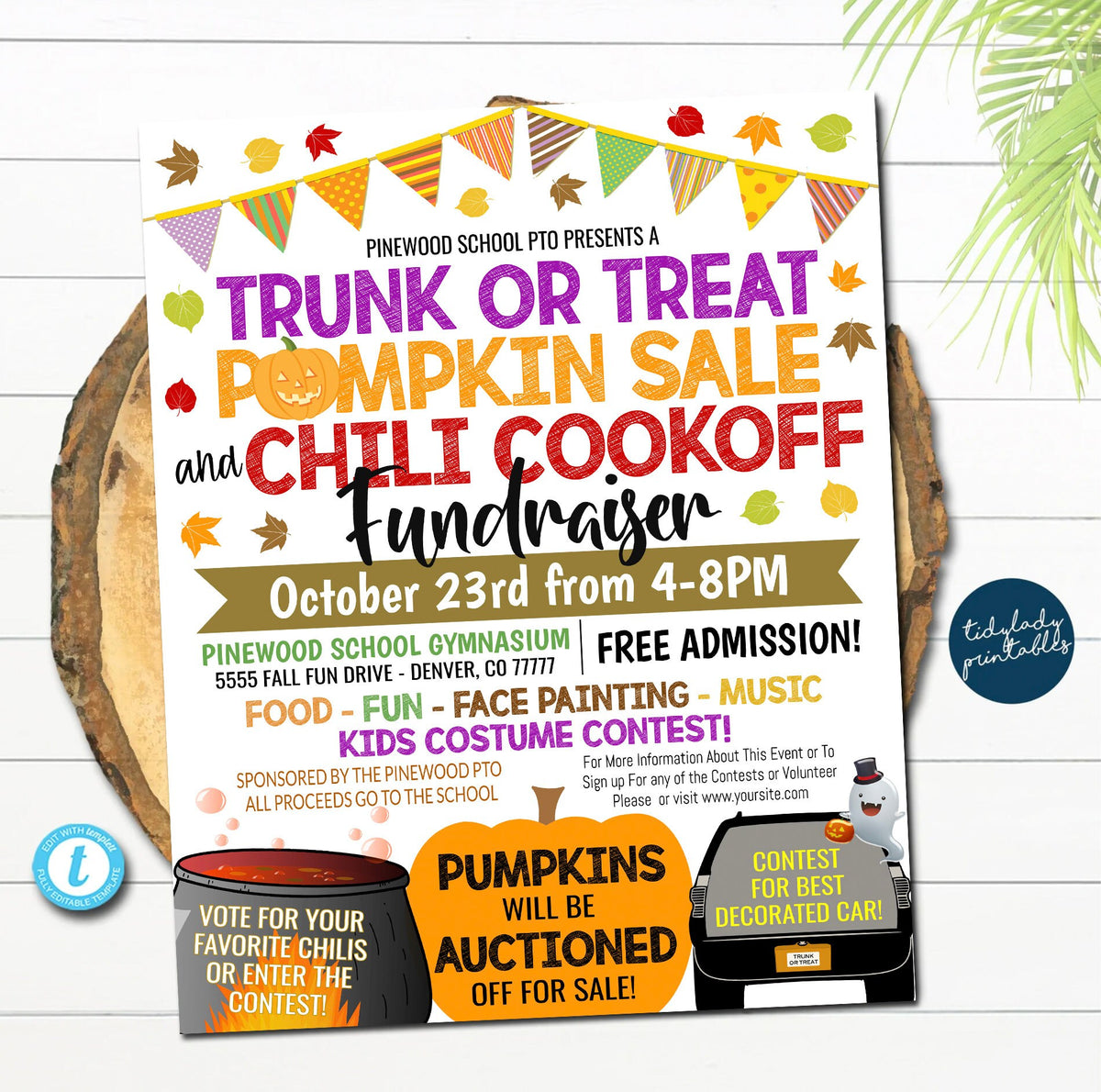 Fall Festival Fall Harvest Flyer/Poster | TidyLady Printables