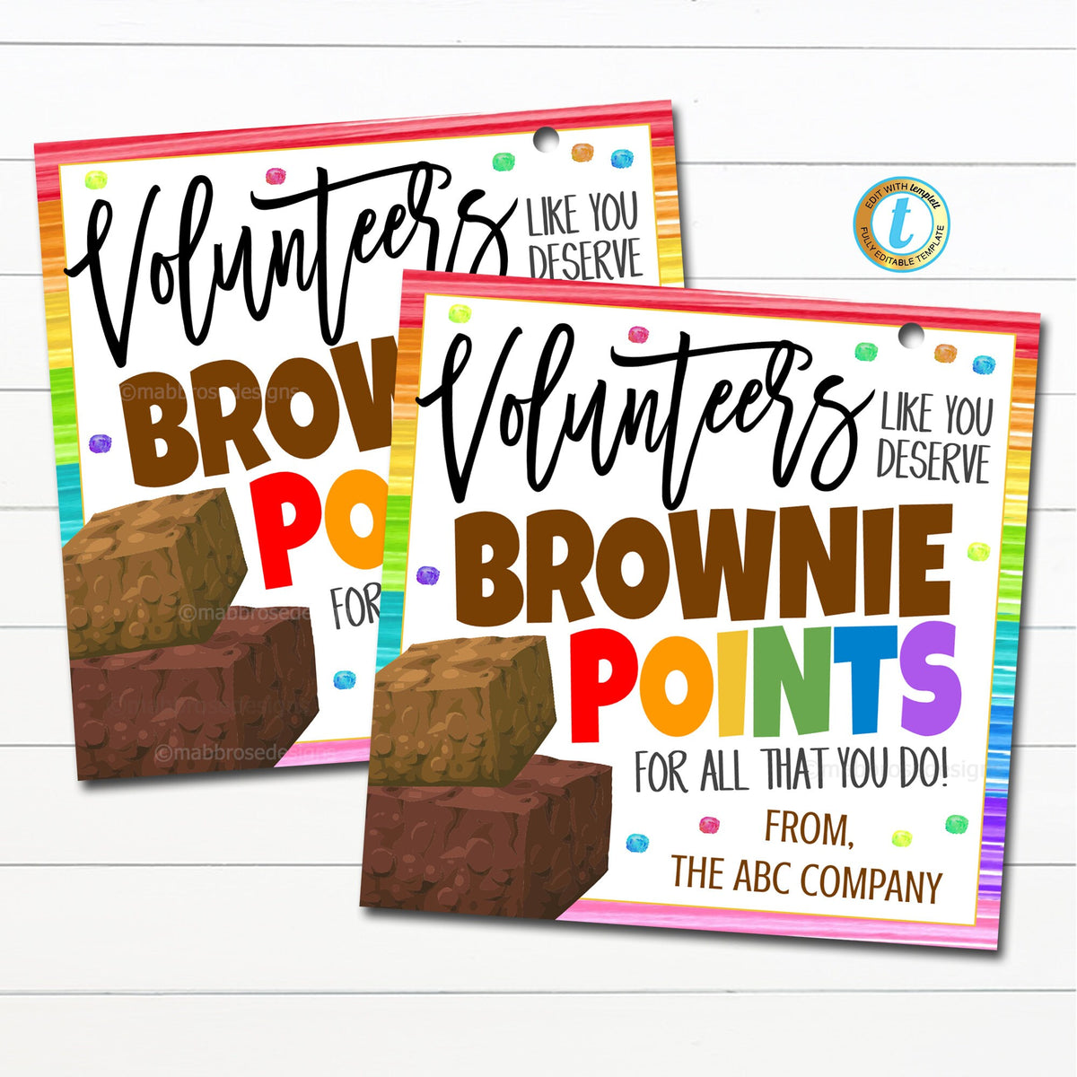 Volunteer Appreciation Gift Tags | TidyLady Printables