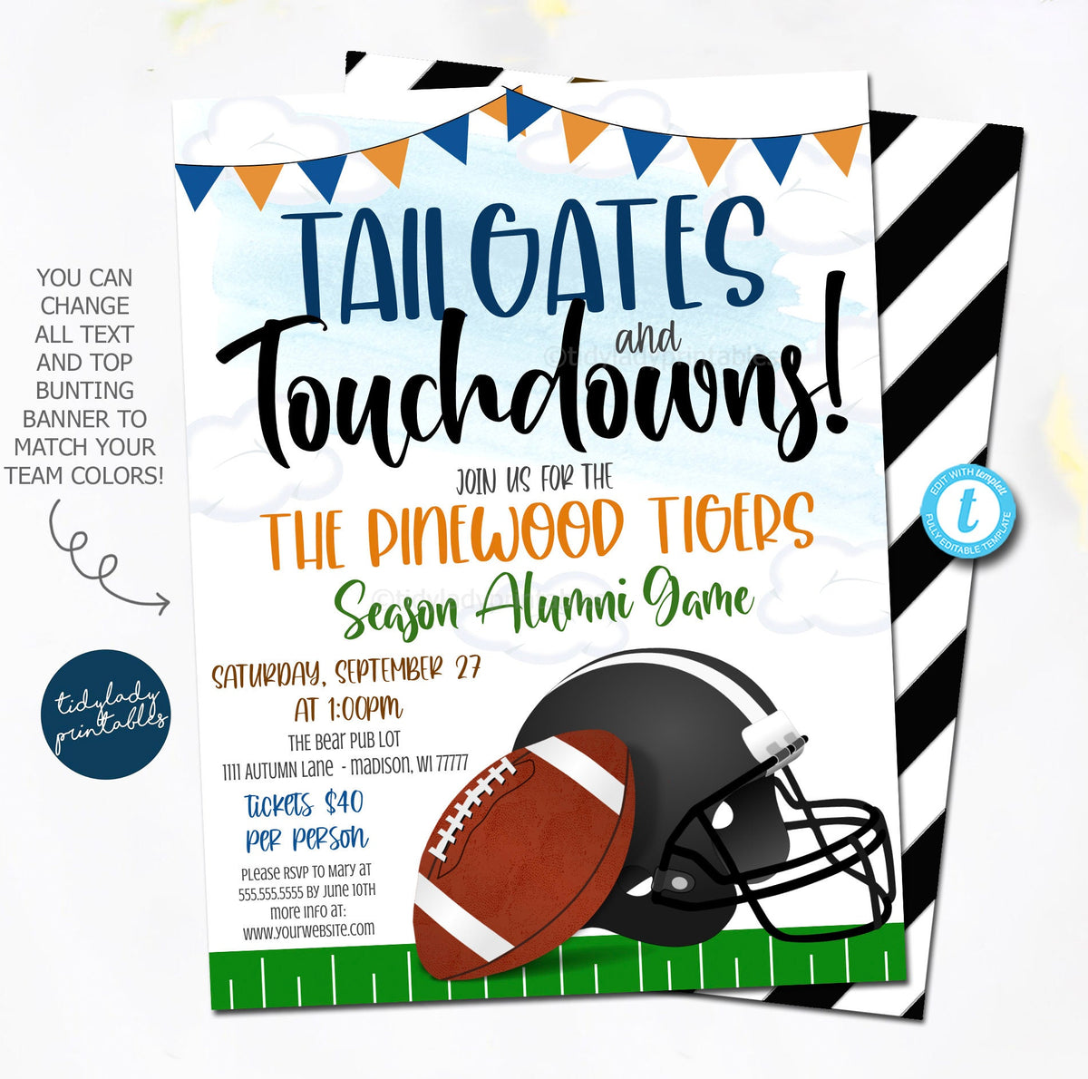Football Tailgate Party Invitation | TidyLady Printables