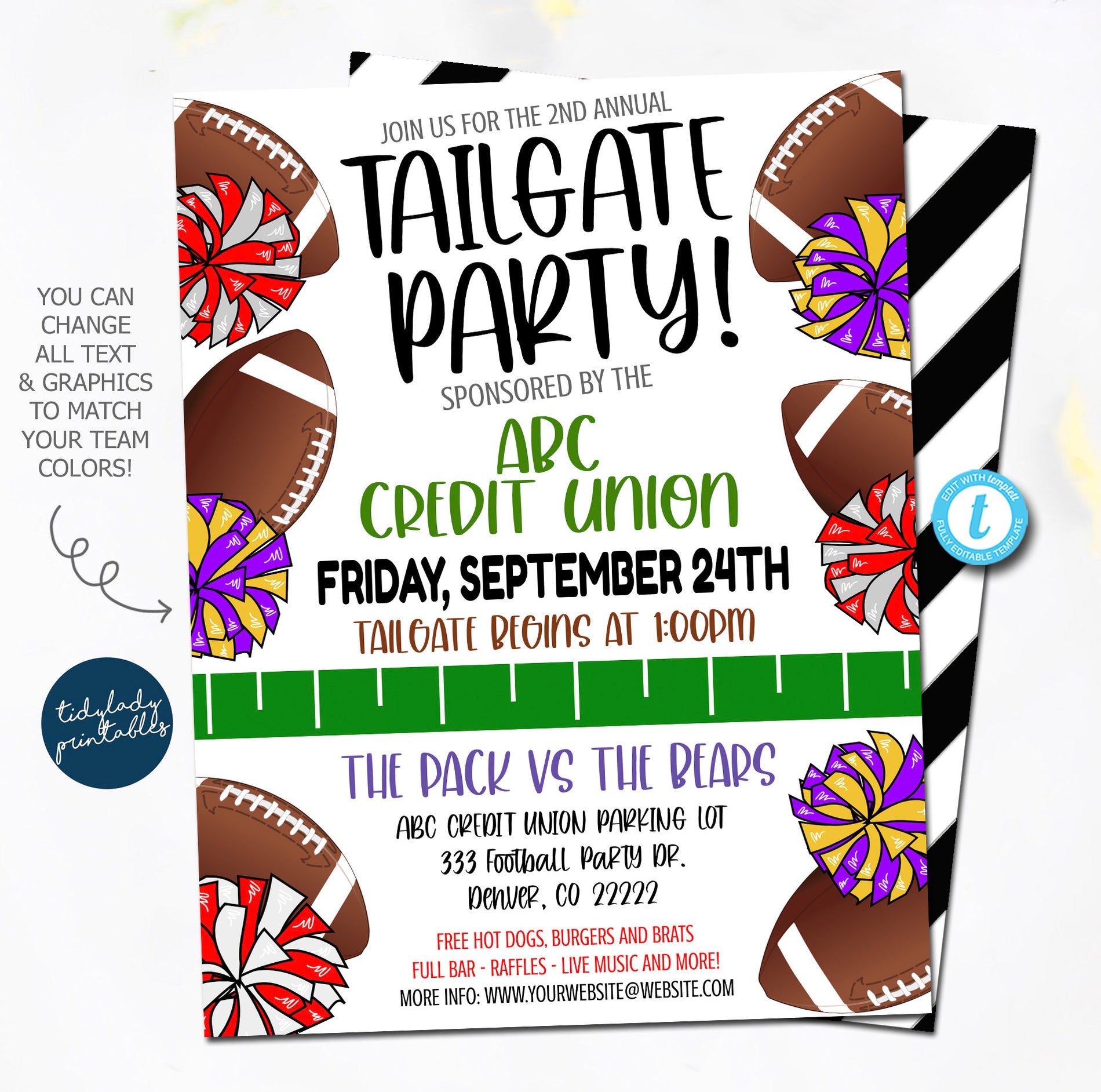 Fall Party Invitations | TidyLady Printables