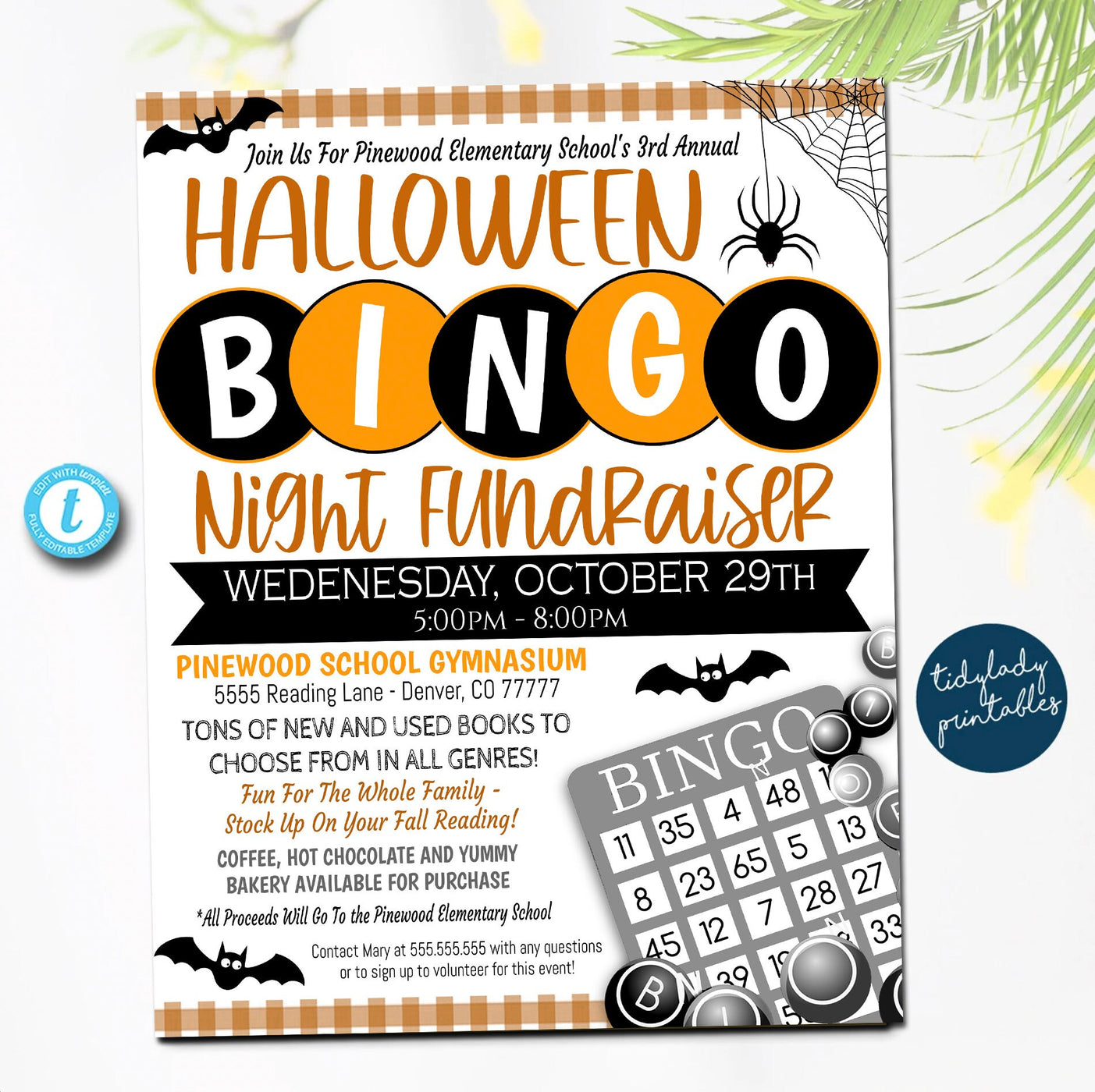 Halloween Bingo Night Flyer | TidyLady Printables