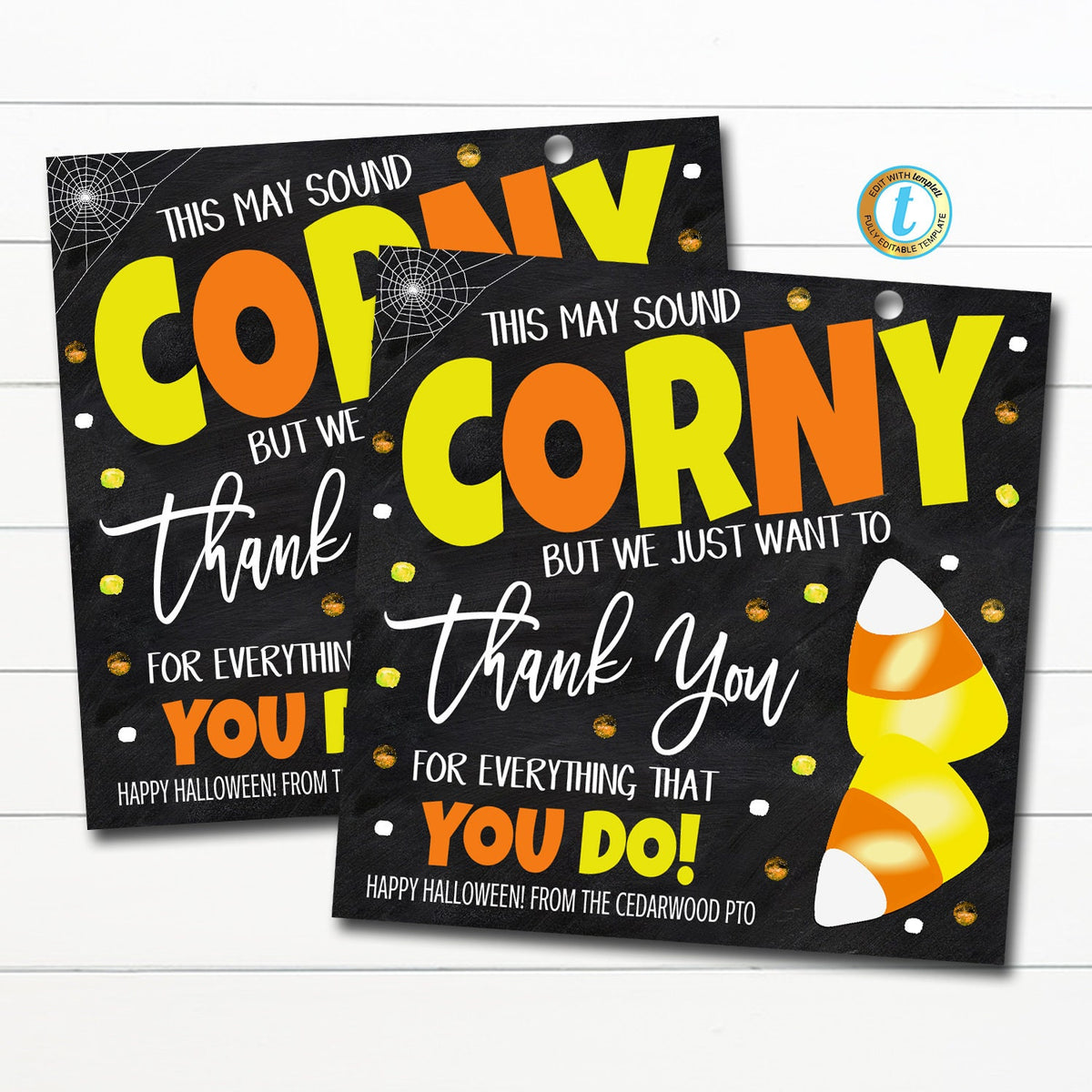 Halloween Candy Corn Gift Tag | TidyLady Printables