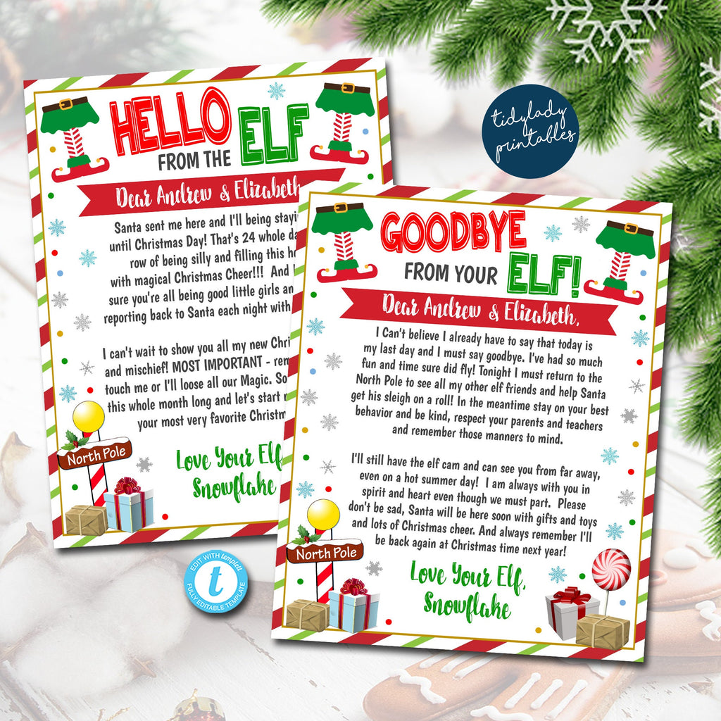 Christmas Elf Letter For Kids | Elf Activity Ideas — TidyLady Printables