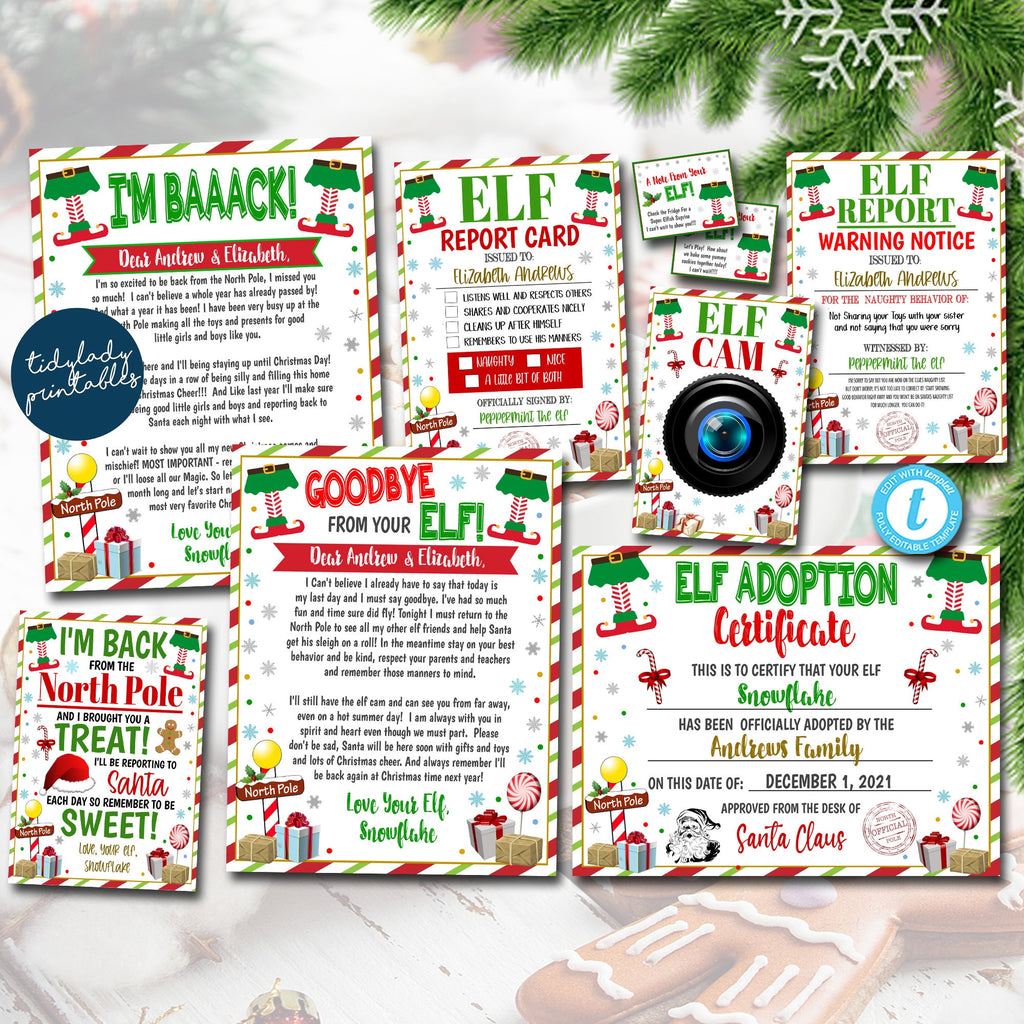 Christmas Elf Letter For Kids | Elf Activity Ideas — TidyLady Printables