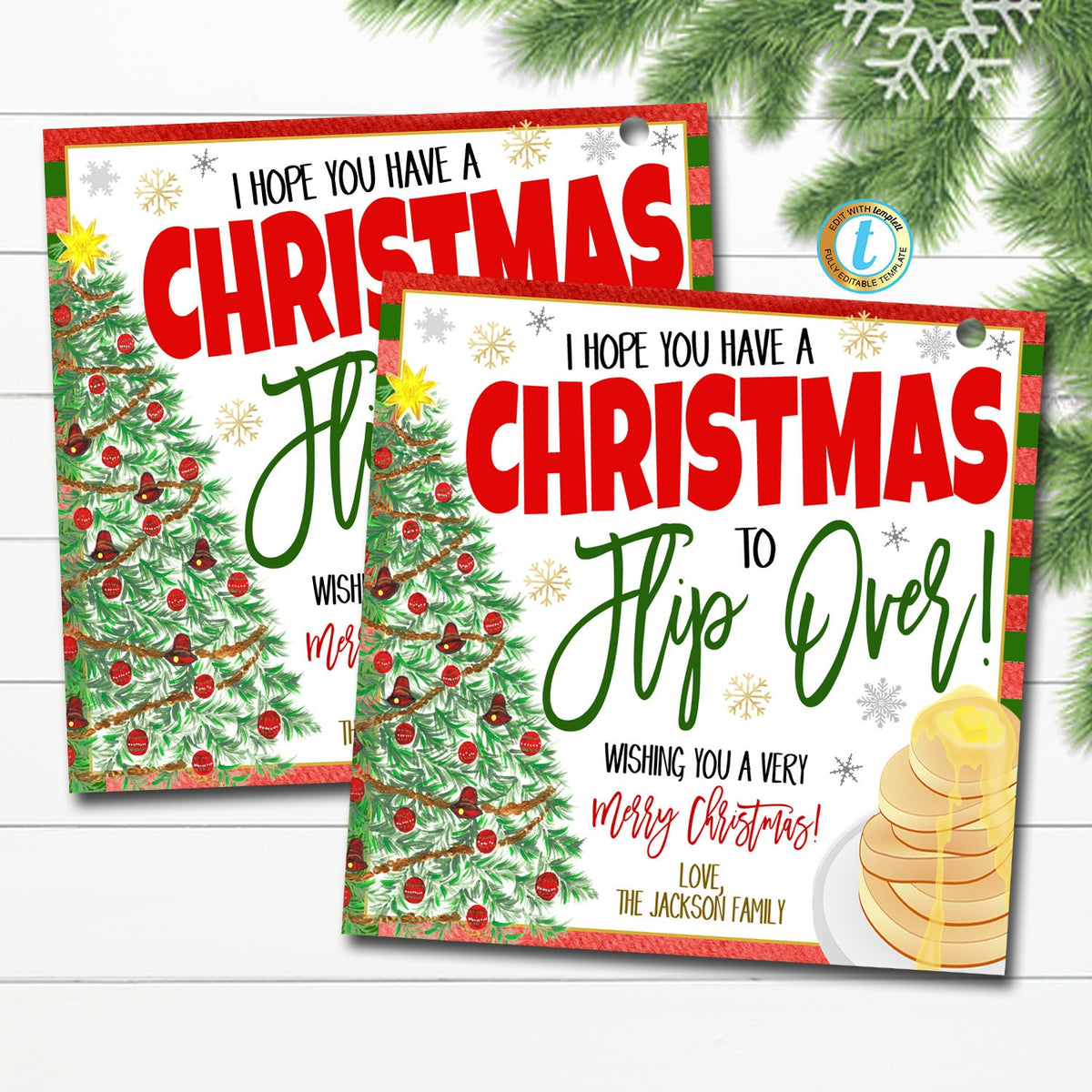 Hope you have a Christmas to Flip Over | Holiday Favor Tags — TidyLady ...