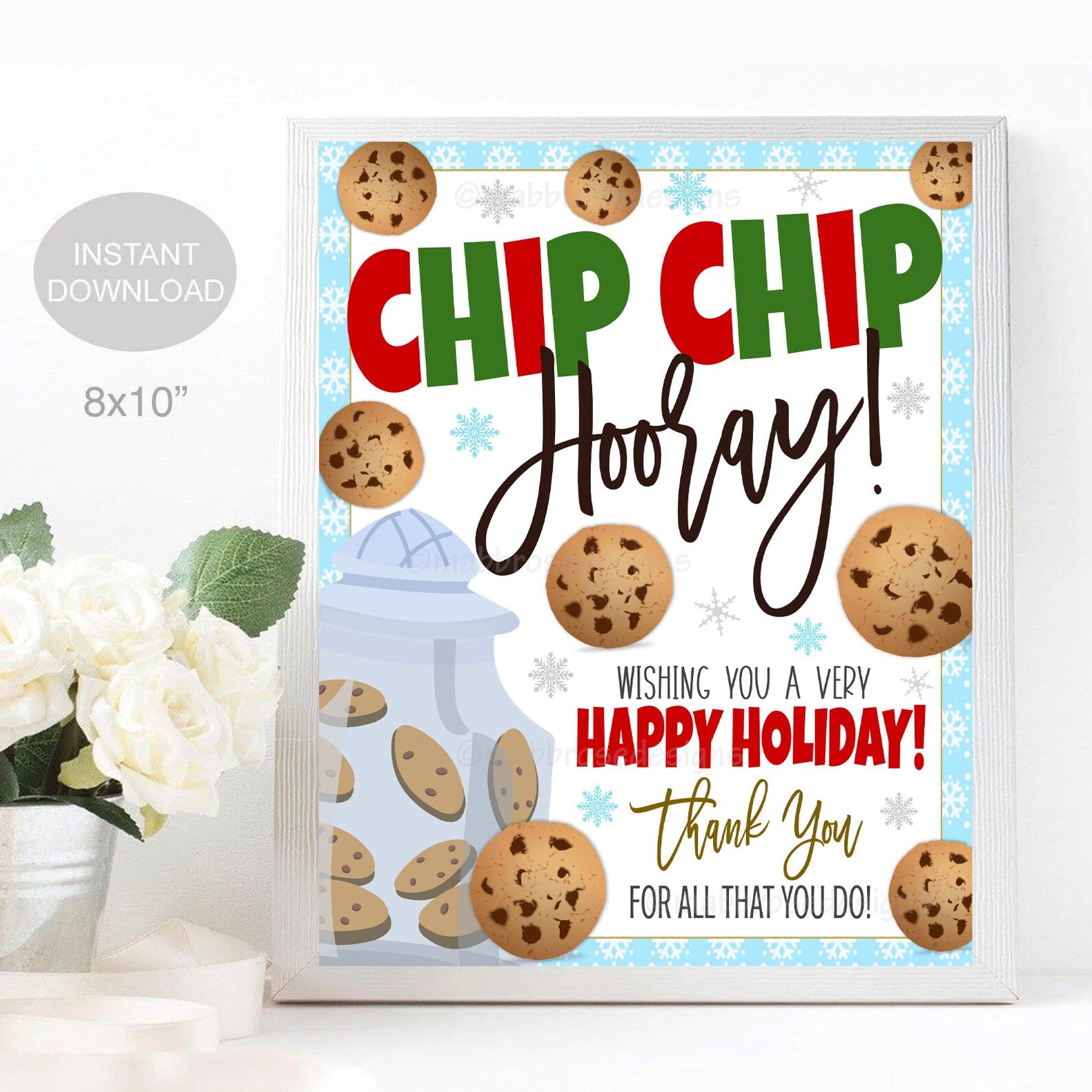 Christmas Cookie Thank You Sign | Holiday Staff Appreciation — TidyLady ...