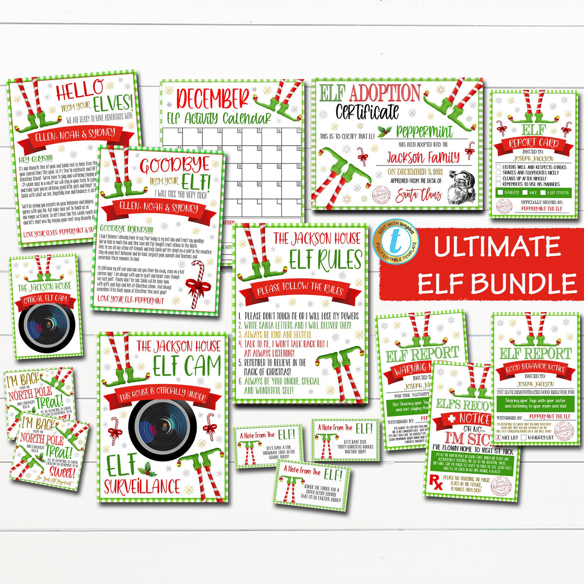 Elf Activity Kit Christmas Printable Kit | Elf Activity Set — TidyLady ...