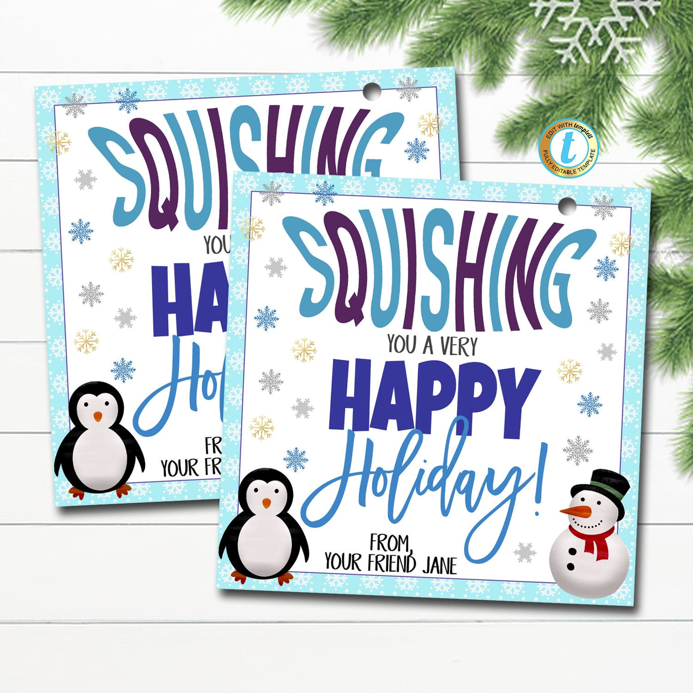 Holiday Squishies Gift Tag | Squishing you a Happy Holiday — TidyLady ...
