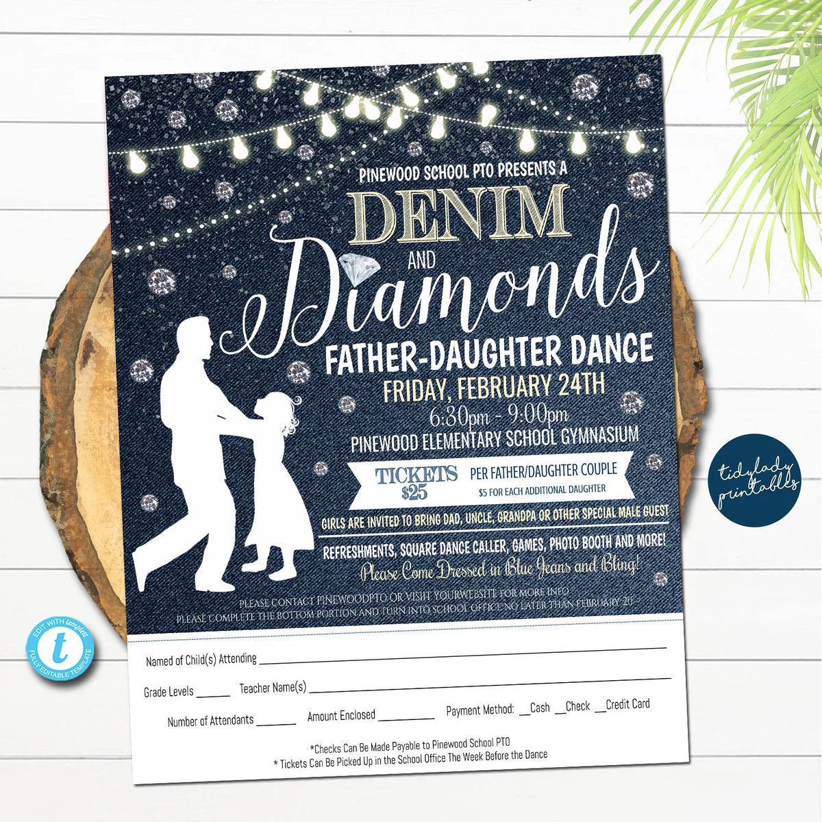 Daddy Daughter Dance, Denim and Diamonds Blue Jeans and Bling Theme ...