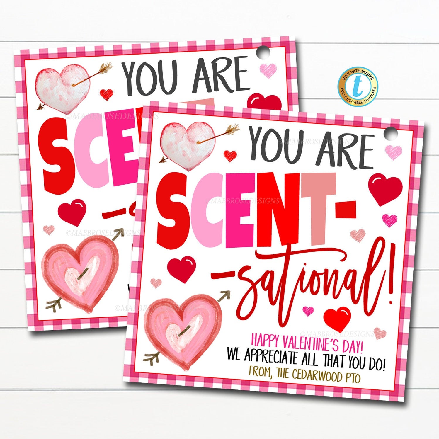 You are scent-sational | Valentine's Day Gift Tag — TidyLady Printables