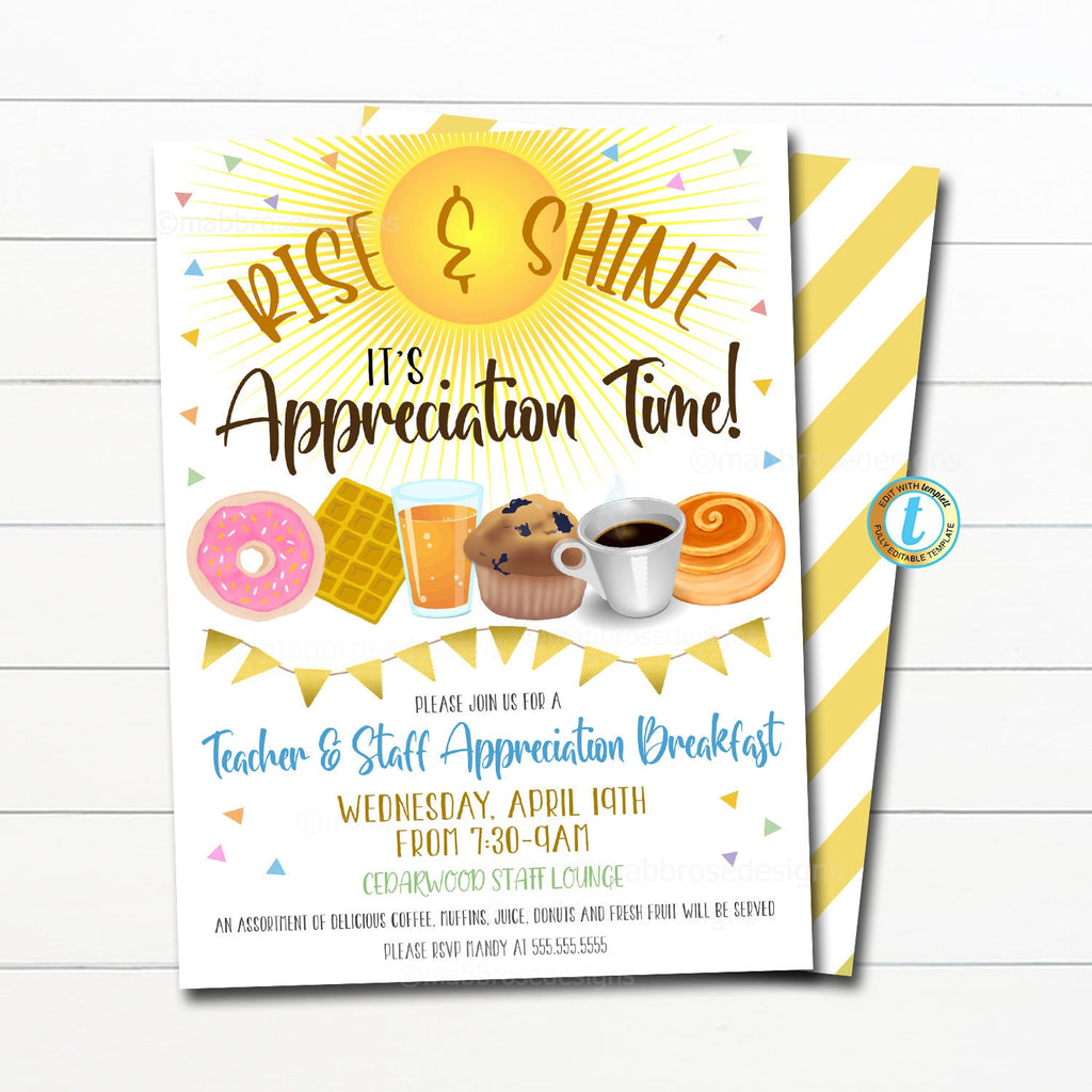 Teacher Appreciation Event Invitations | TidyLady Printables — Page 2