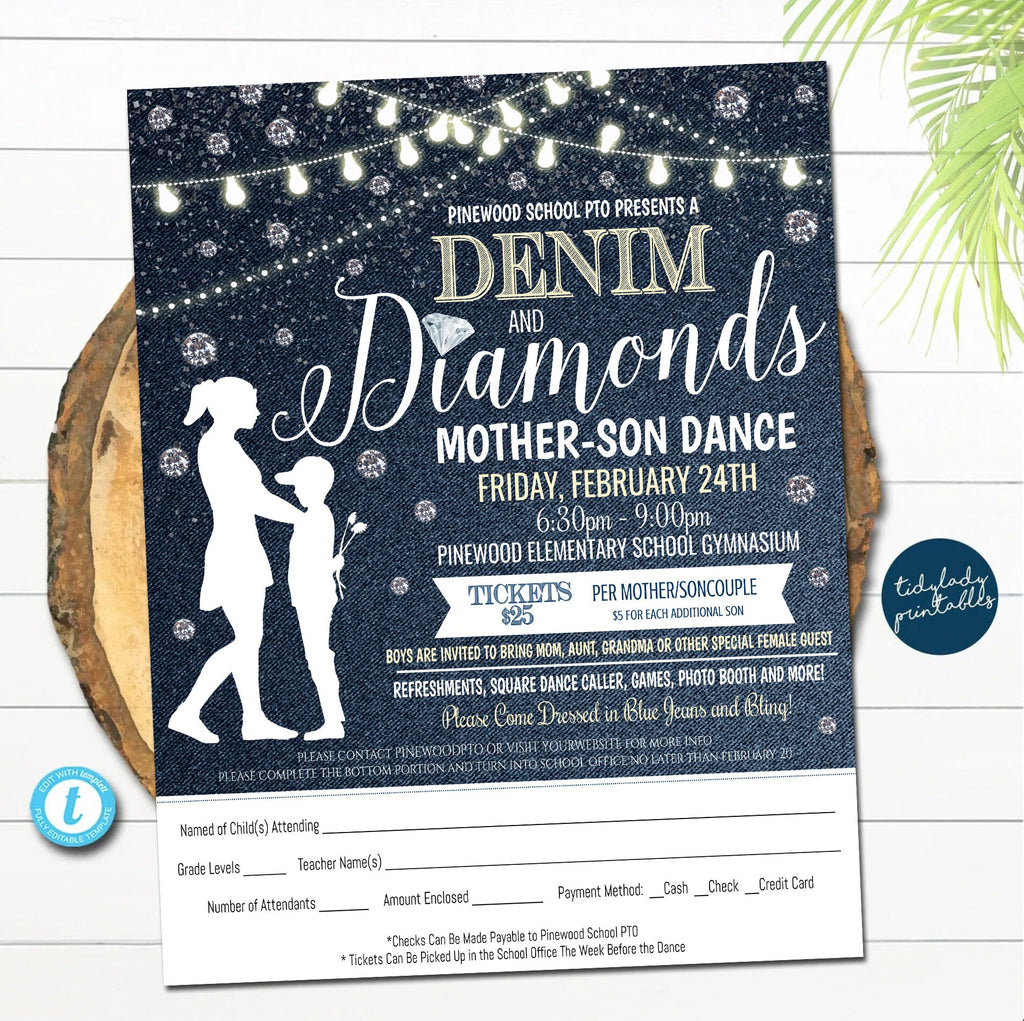 Denim & Diamonds Theme | TidyLady Printables