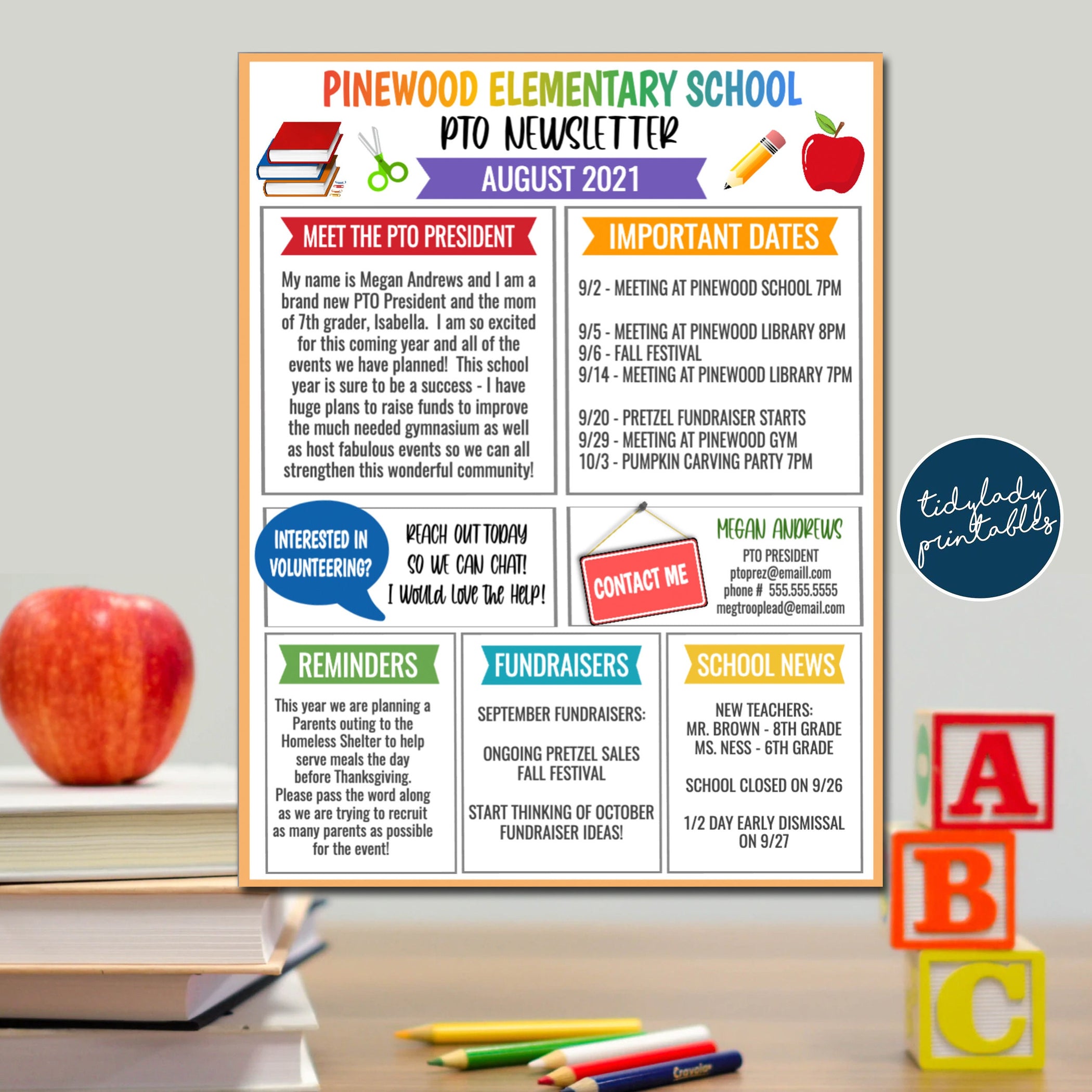 Editable PTO PTA Forms Bundle | Marketing School Fundraiser Event ...