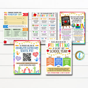Pta Yearly Calendar, Pto Recruitment Flyer PTO Membership Bundle ...