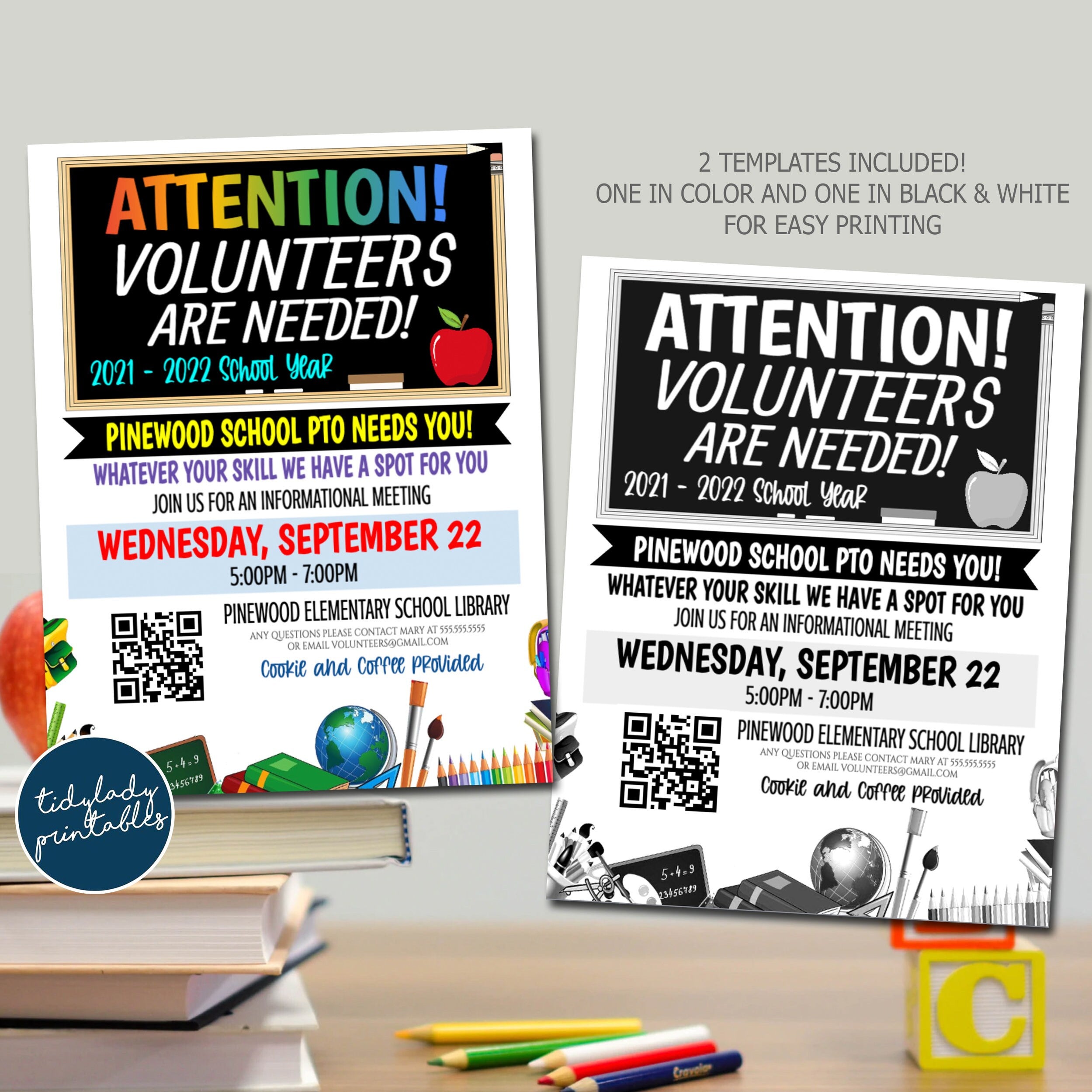 Volunteer Recruitment Flyer | Printable Handout — TidyLady Printables