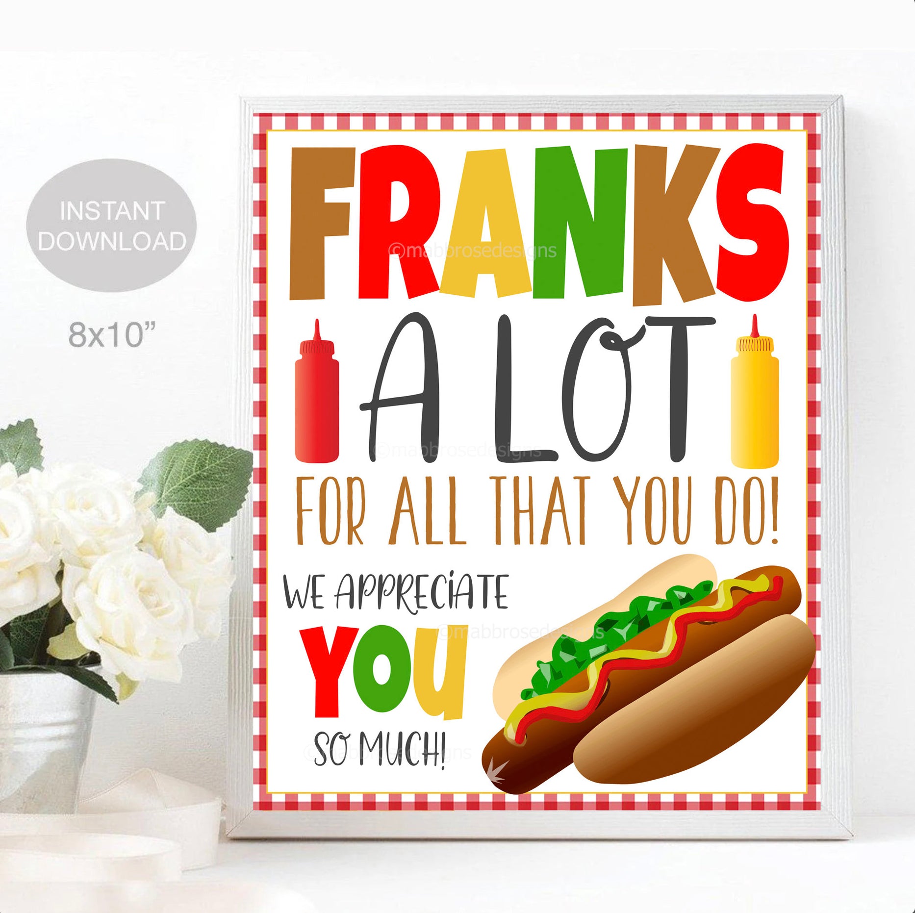 Hot Dog Appreciation Sign, Staff Teacher Appreciation Week — TidyLady ...