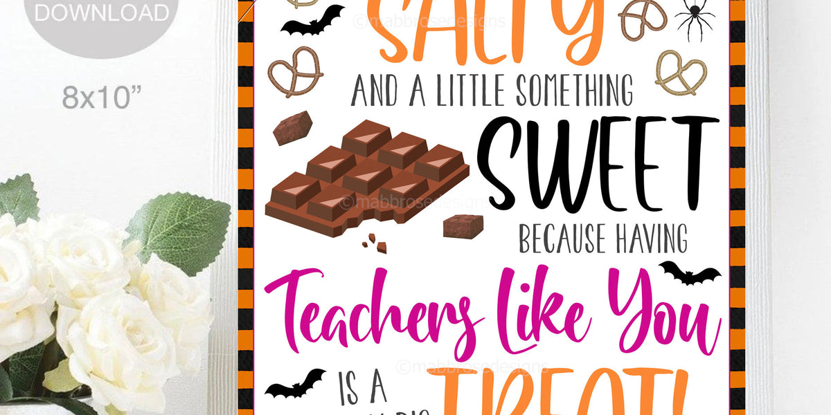 Halloween Teacher Appreciation Sign, Teacher Thank You Gift — TidyLady ...