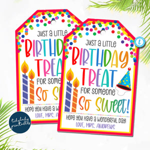 Birthday Gift Tag, Birthday Treat for Someone So Sweet — TidyLady ...