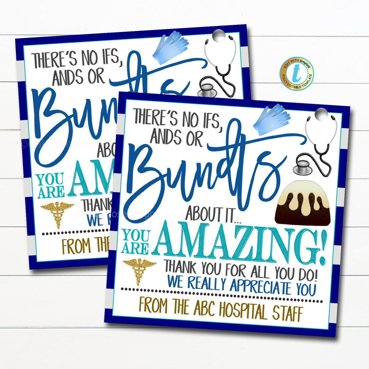 Doctor Bundt Cake Gift Tag, Physican's Assistant Gift Tag — TidyLady ...