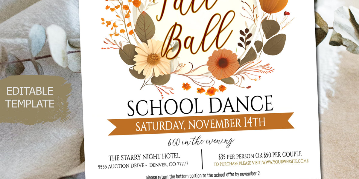 Fall Ball Dance Theme High School Formal, Autumn Gala Event — TidyLady ...