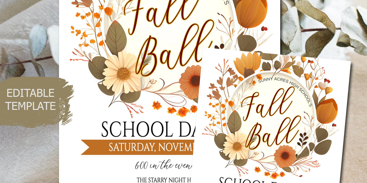 Fall Ball Dance Theme High School Formal, Autumn Gala Event — TidyLady ...