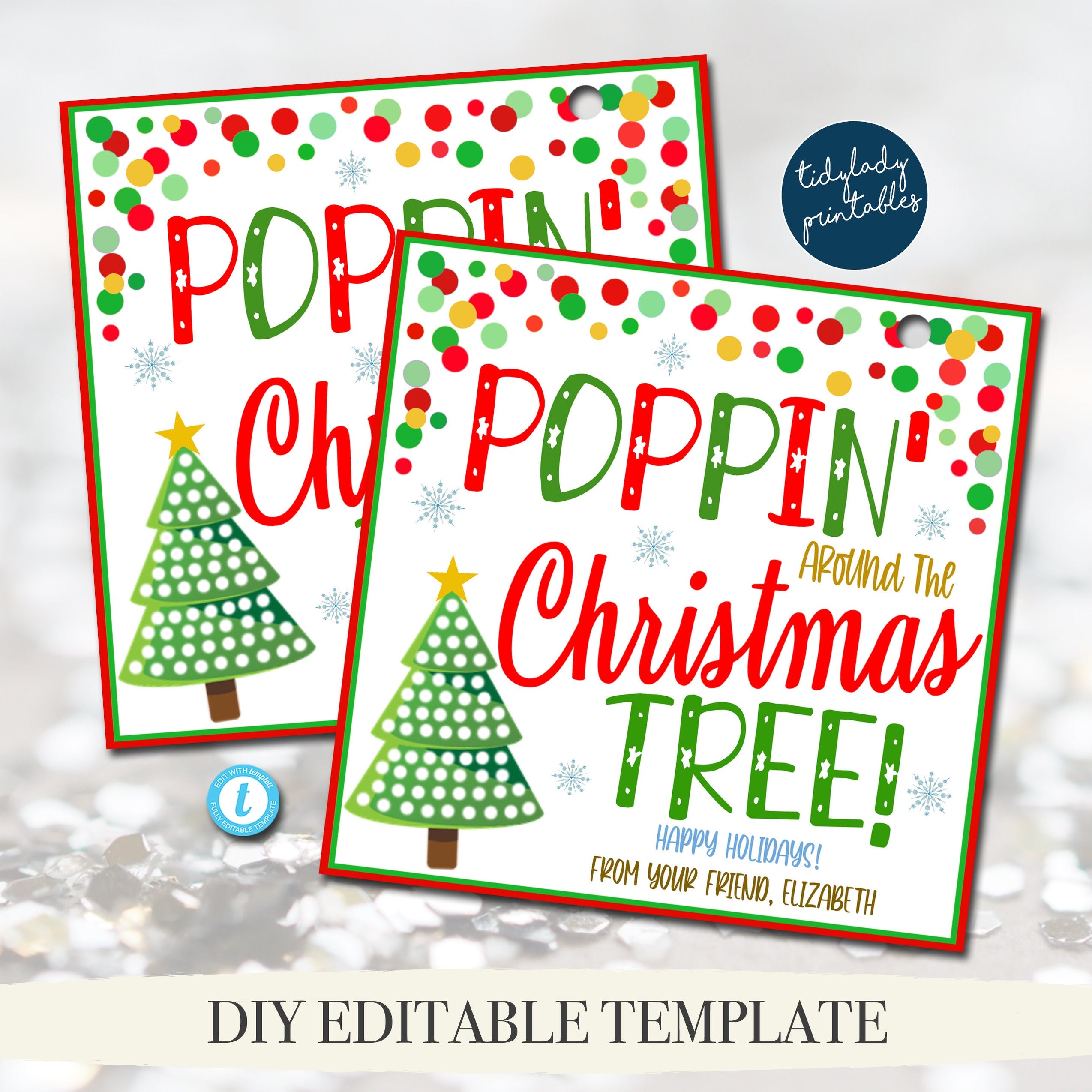 Christmas Pop It Gift Tags, Merry Christmas Classroom Tags — TidyLady ...