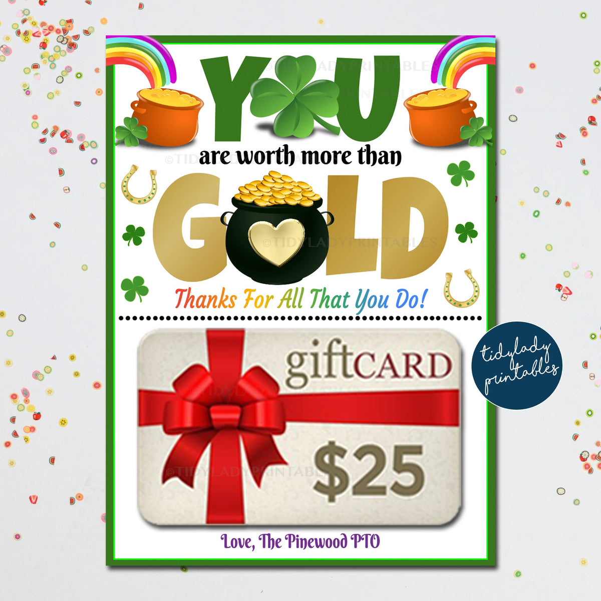 St. Patrick's Day Gift Card Holder | Teacher and Staff Appreciation ...