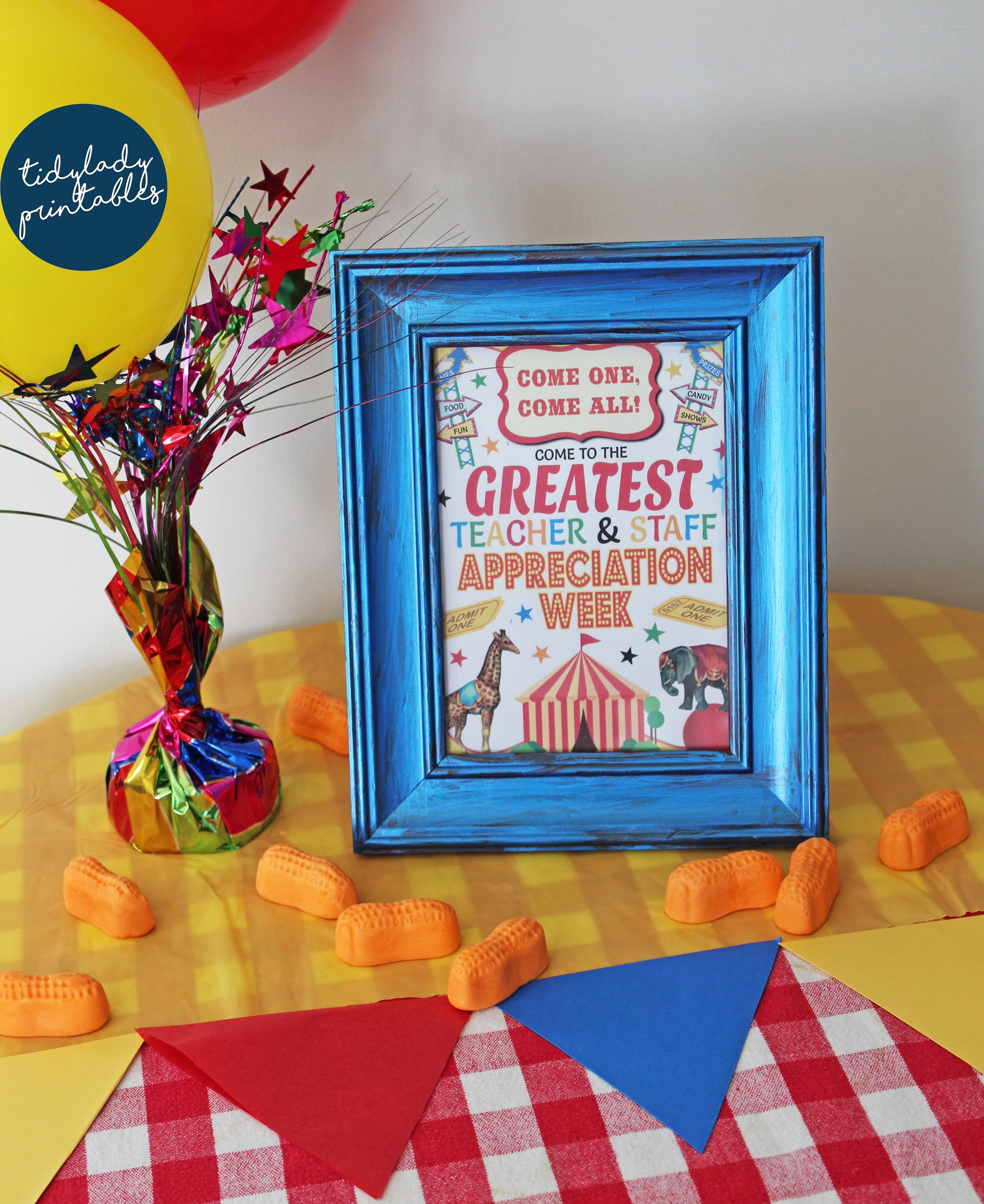 Circus Theme Teacher Appreciation Week Printable Party Set — TidyLady ...