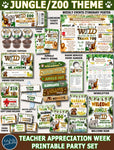 Jungle Theme Teacher Appreciation Week Printable Party Set — TidyLady ...