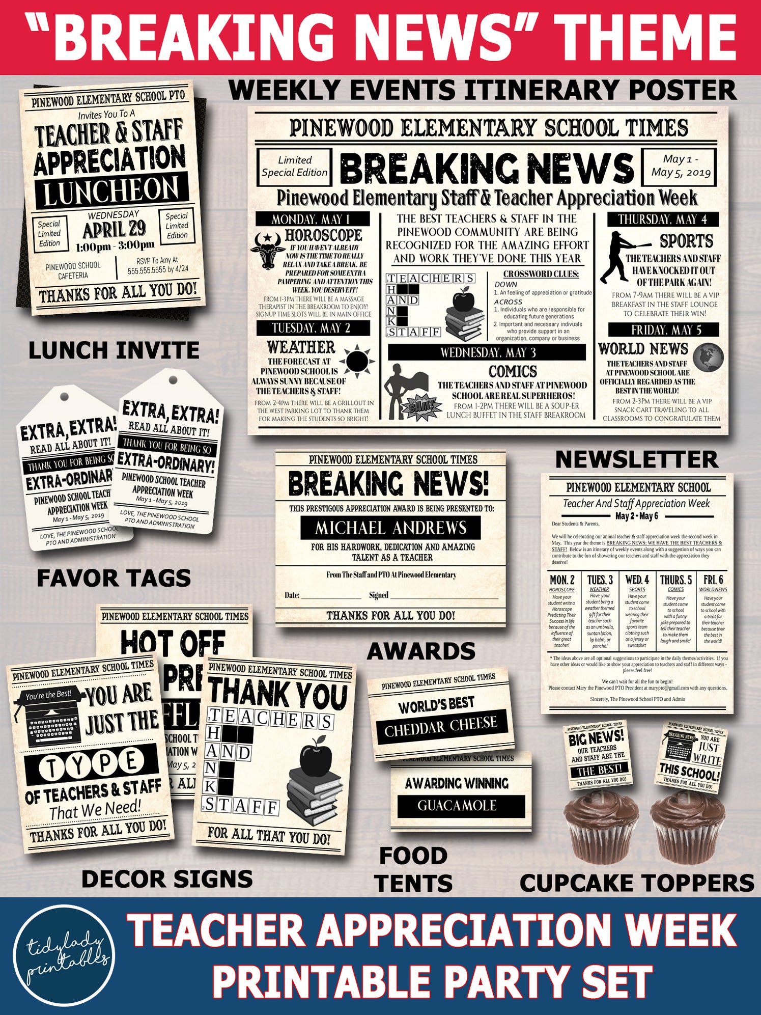 Newspaper Theme | TidyLady Printables