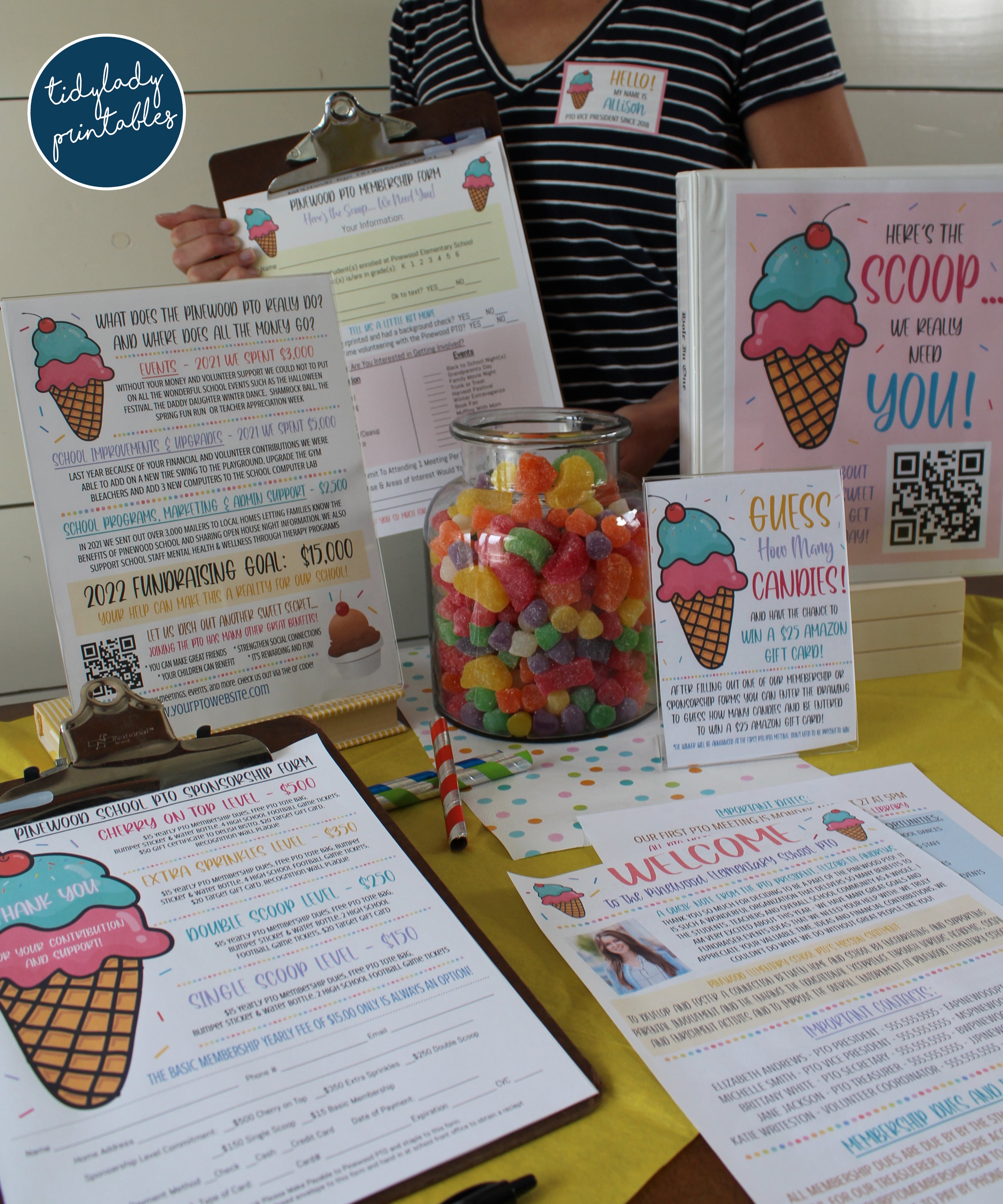 School Pto Volunteer Ice Cream Membership Sponsorship Drive — TidyLady ...