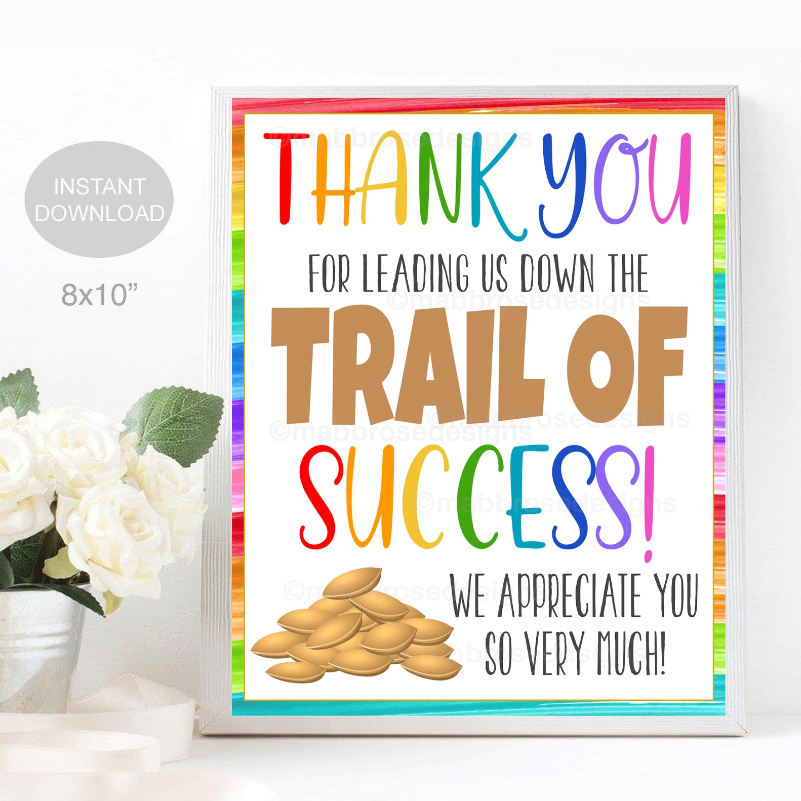 Trail Mix Thank You Sign | Teacher Appreciation Week Decor — TidyLady ...