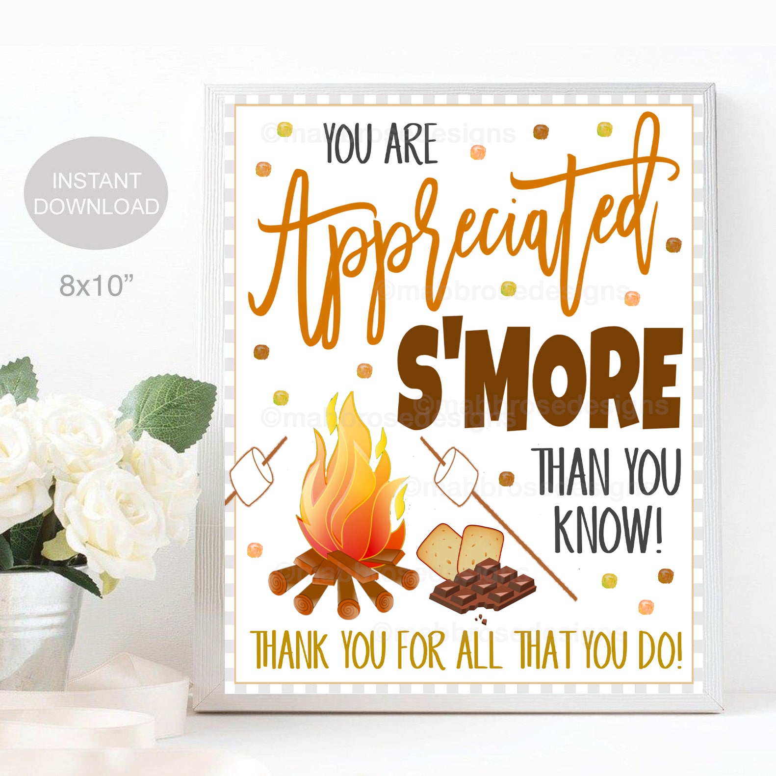 S'mores Thank You Sign | Teacher Appreciation Week Printable — TidyLady ...