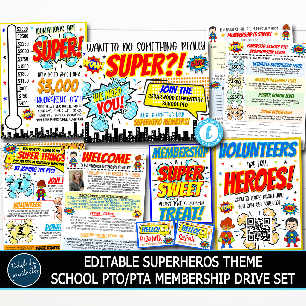 PTO Fundraising Events Flyers & Invites | TidyLady Printables