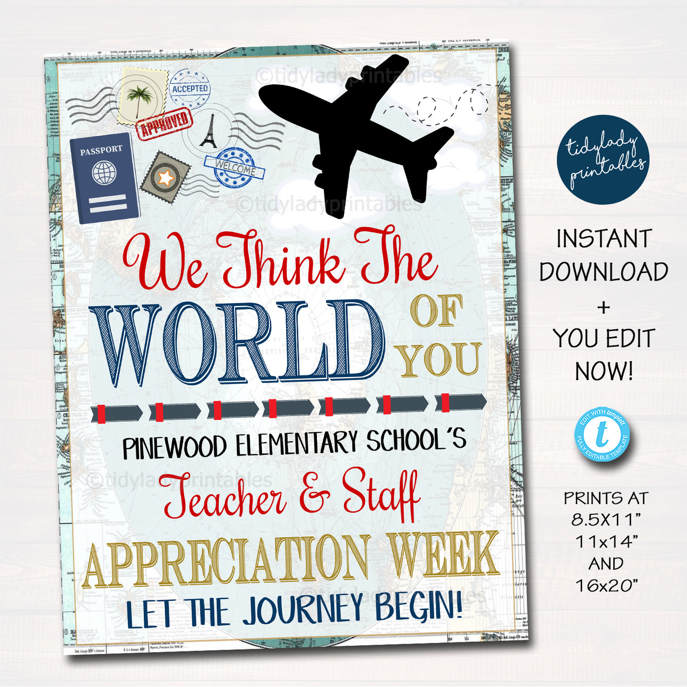 World Travel Theme Teacher Appreciation Week Welcome Banner — TidyLady ...